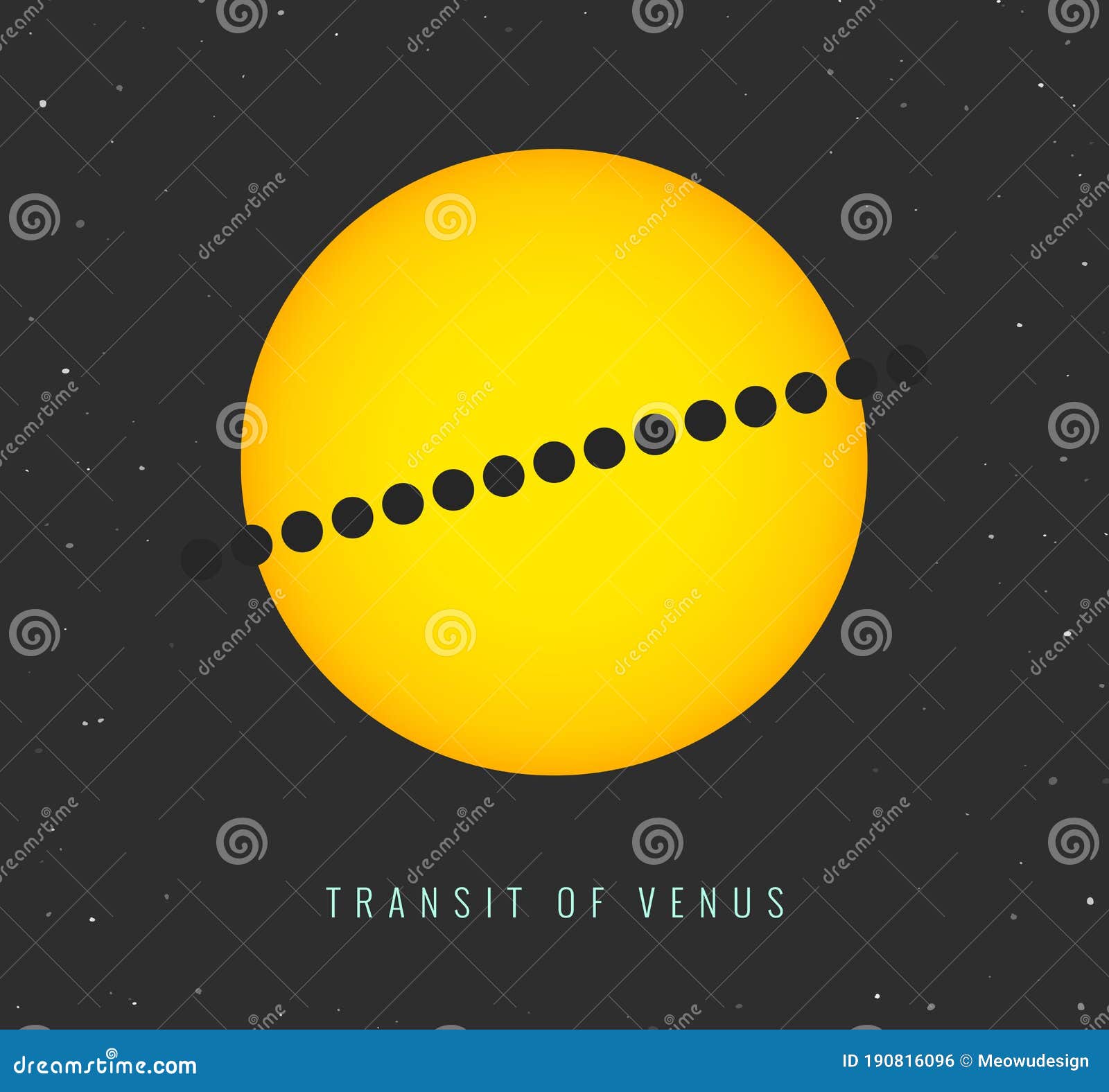 Transit of Venus. Astronomical Phenomenon Stock Vector - Illustration ...