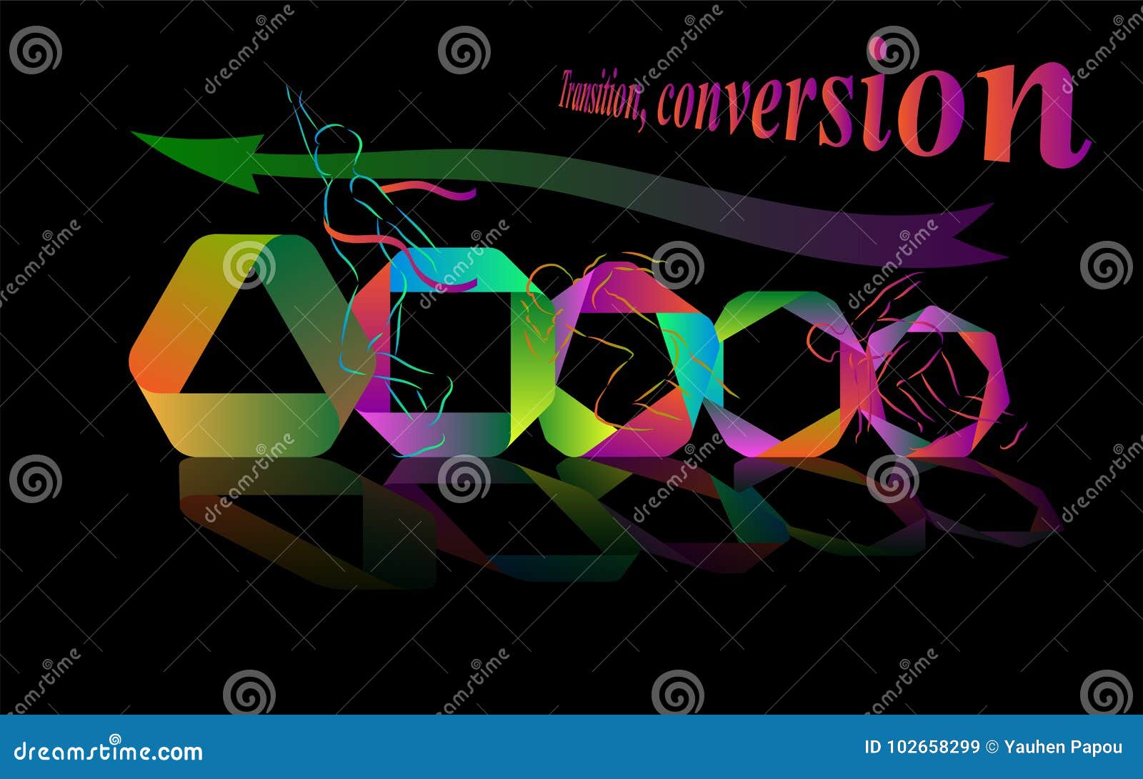 Transition, Conversion,way To Success Stock Vector - Illustration of ...