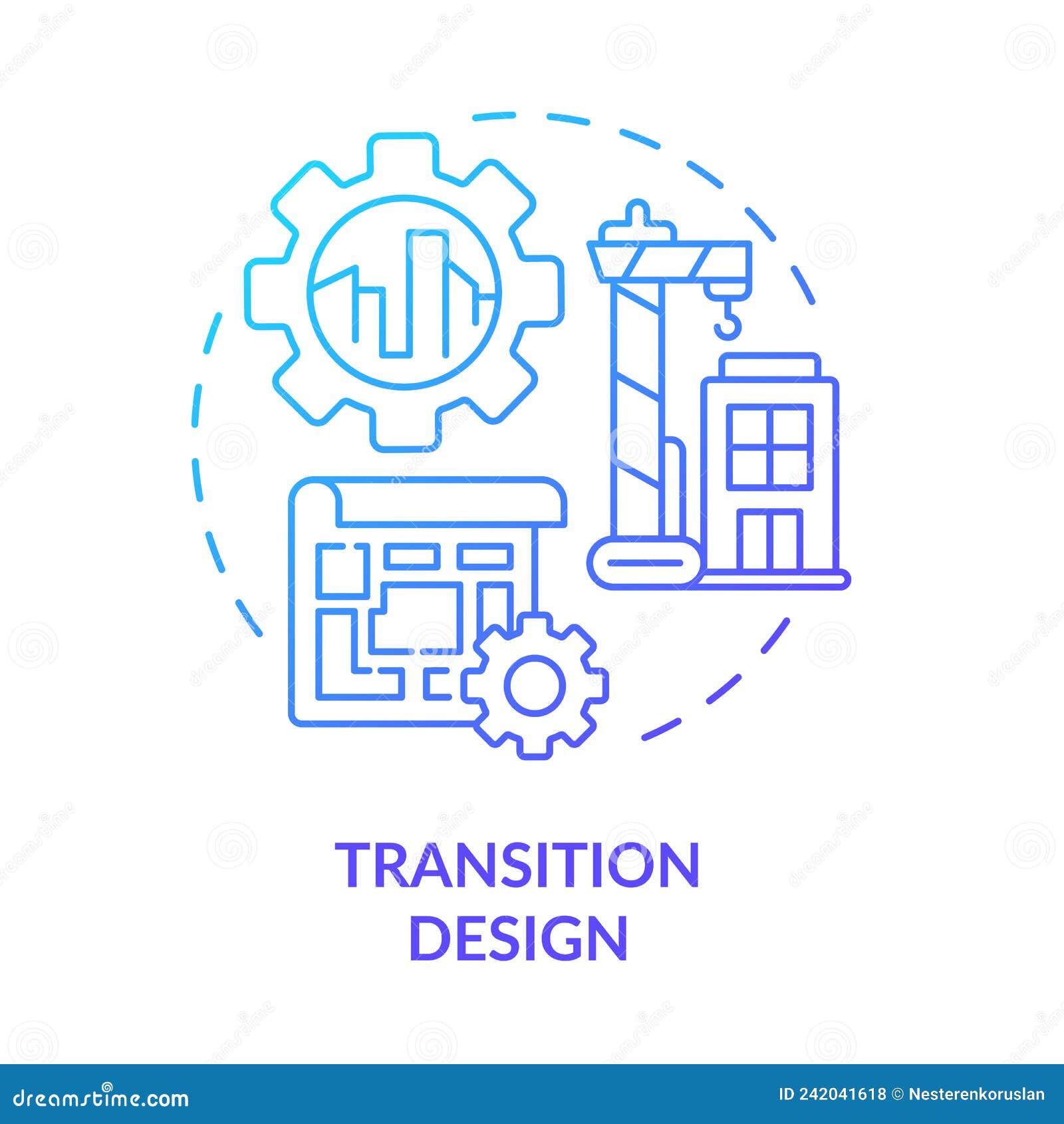 Transition Design Green Gradient Concept Icon Stock Vector ...