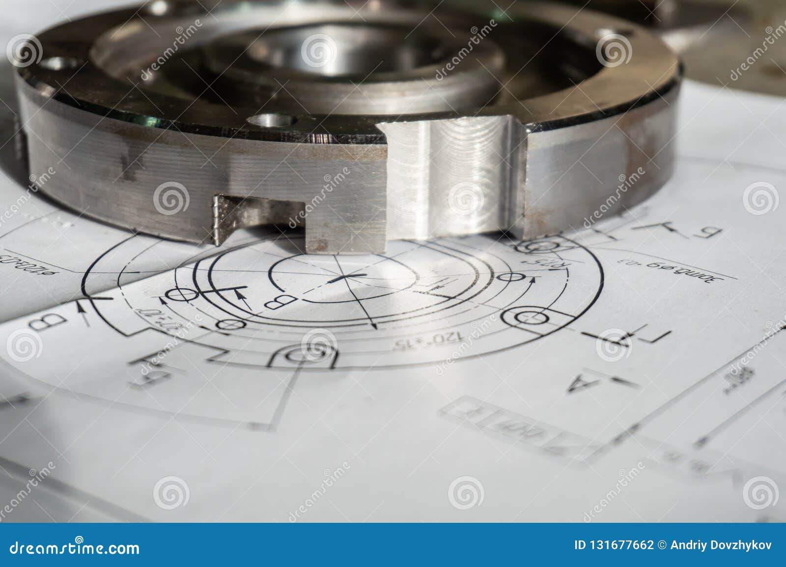 The Transition Flange After Processing Lies On The Technical Drawing ...
