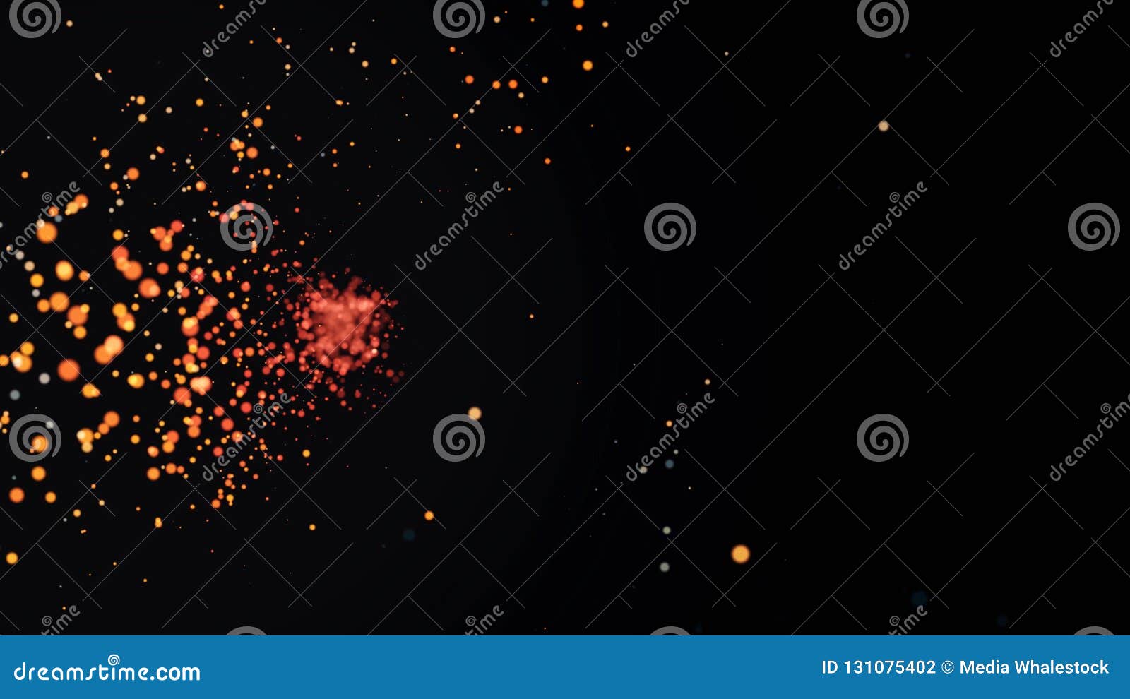 Transition Of Hot Explosive Particles. Repeating Pattern Of Particle ...