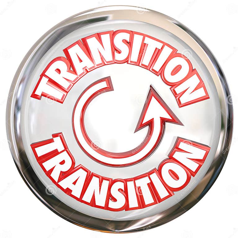 Transition Word White Button Icon Change Process Cycle Stock ...