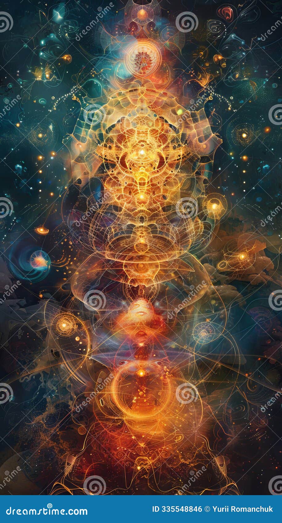 Transitional Art Depicting The Universe S Vastness Evolving Into Energy And Sound Frequencies ...