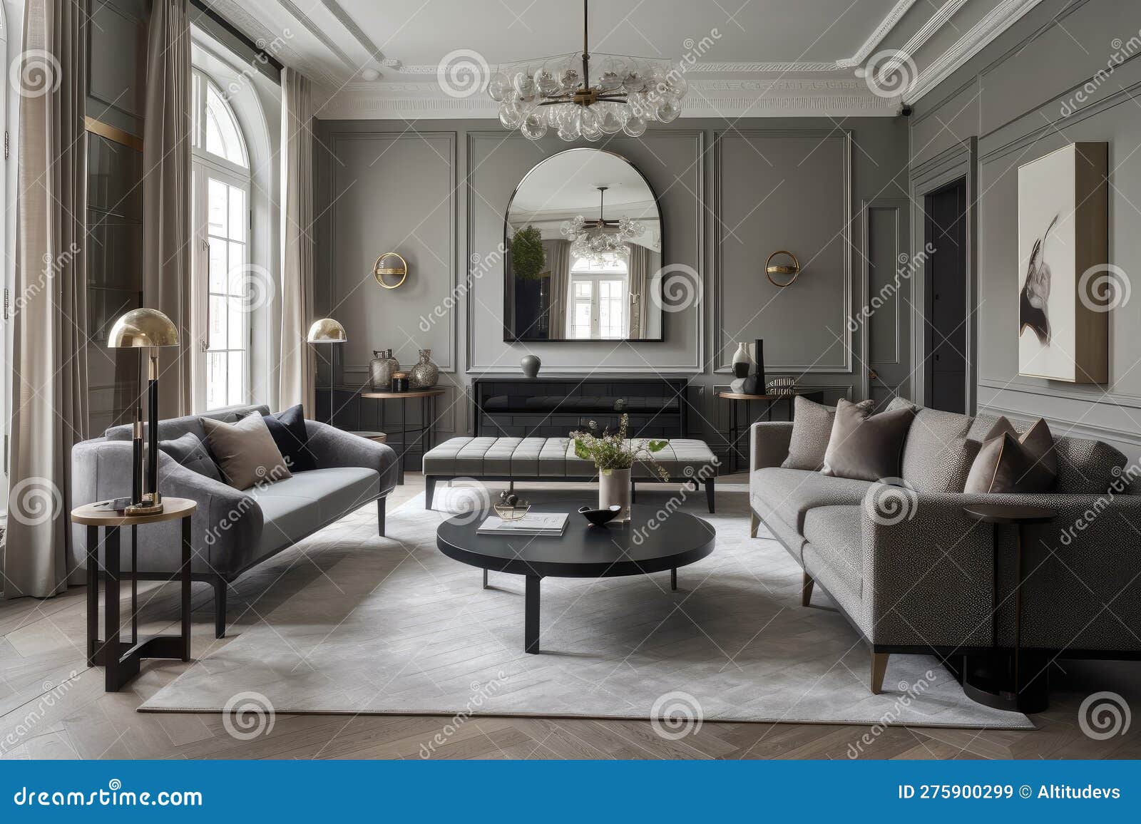 Transitional Interior, with Mix of Classic and Contemporary Details ...