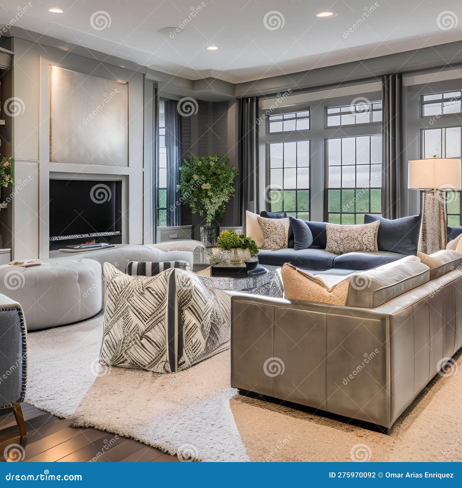 9 a Transitional-style Living Room with a Mix of Neutral and Metallic ...