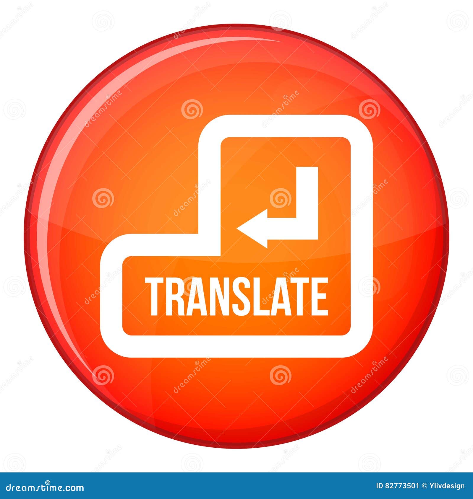 Translate Button Icon, Flat Style Stock Vector - Illustration of ...