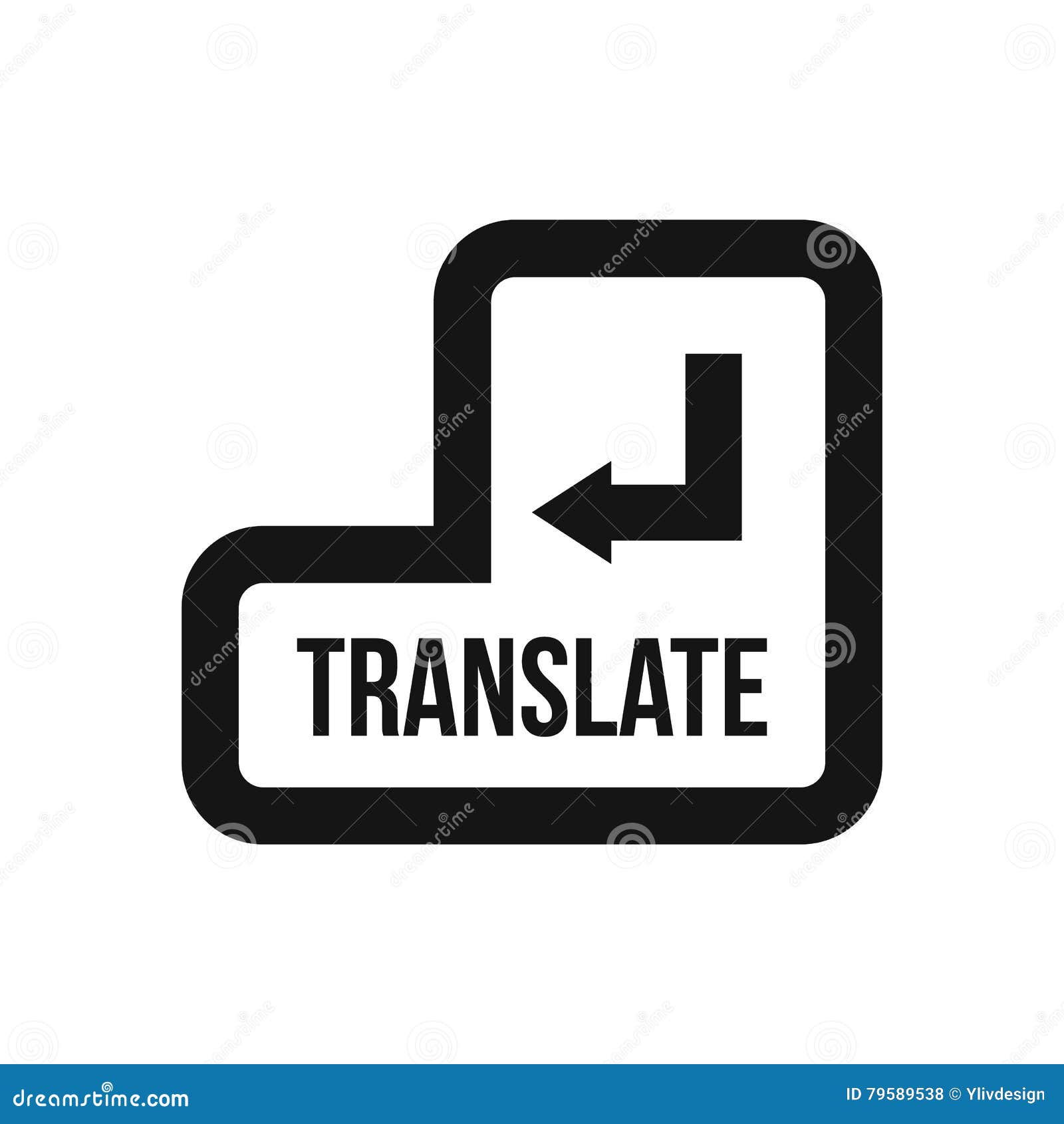 Translate Button Icon, Simple Style Stock Vector - Illustration of ...