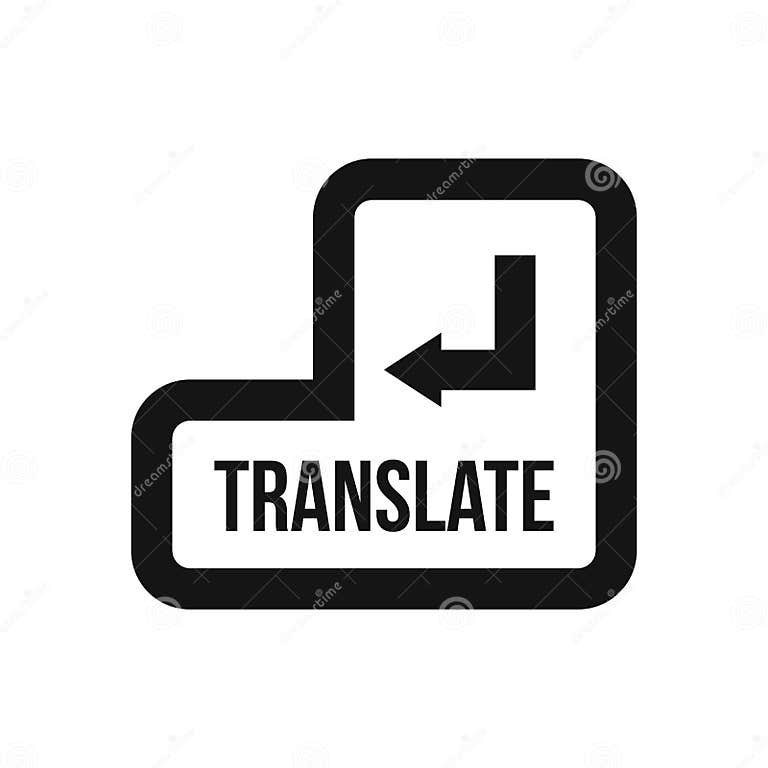 Translate Button Icon, Simple Style Stock Vector - Illustration of ...