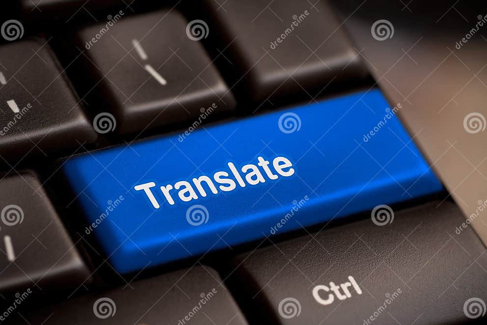 Translate Computer Key stock image. Image of horizontal - 36506685