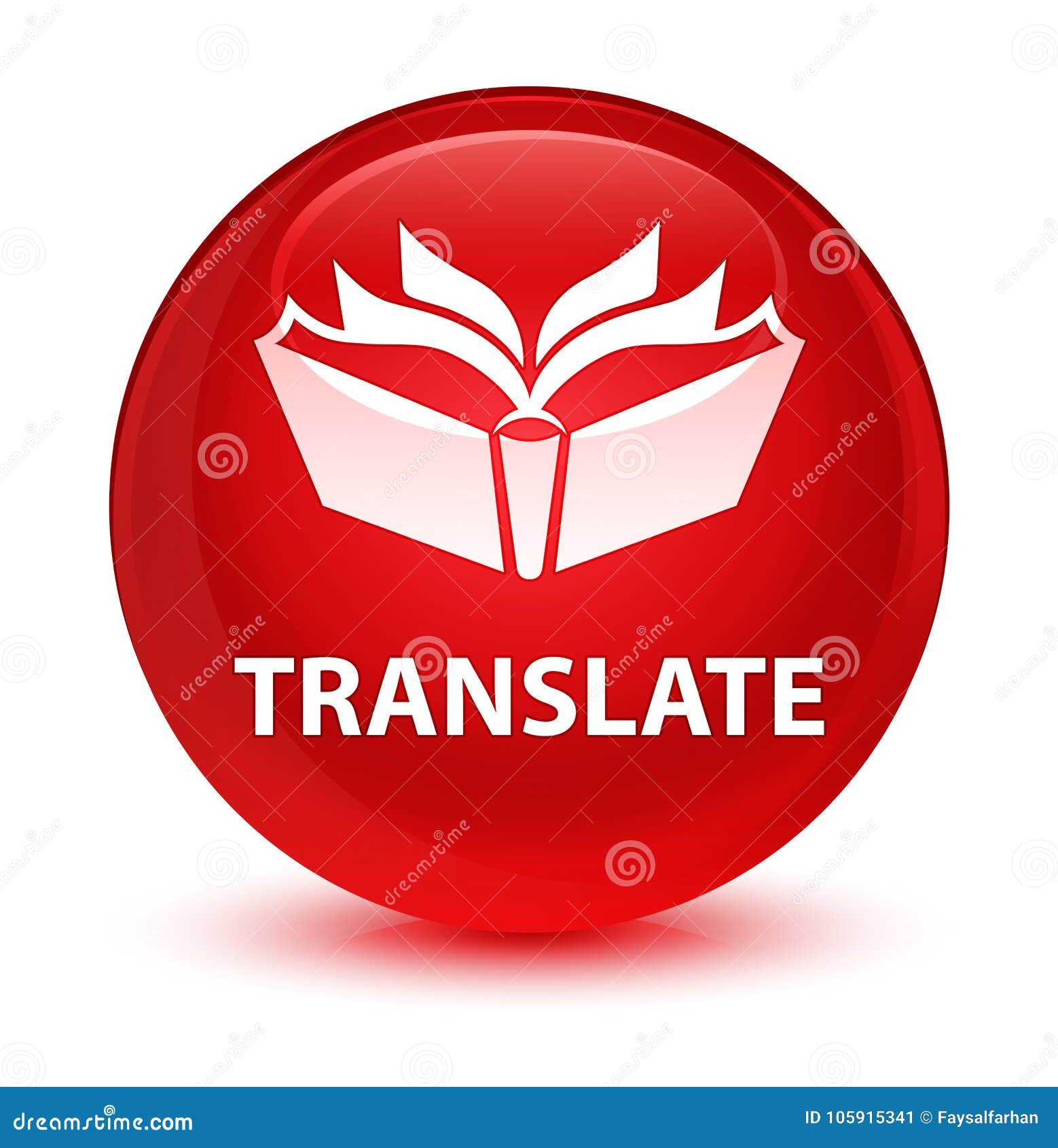 Translate Glassy Red Round Button Stock Illustration - Illustration of ...
