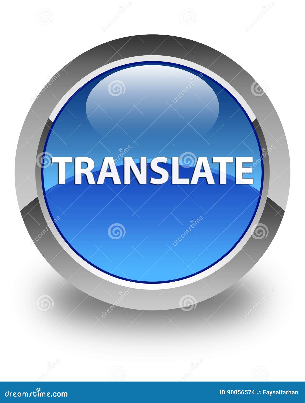 Translate Glossy Blue Round Button Stock Illustration - Illustration of ...
