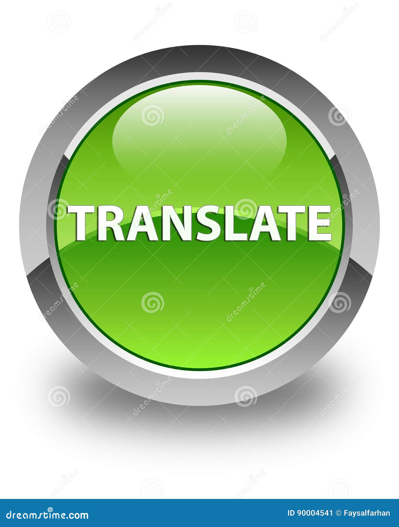 Translate Glossy Green Round Button Stock Illustration - Illustration ...