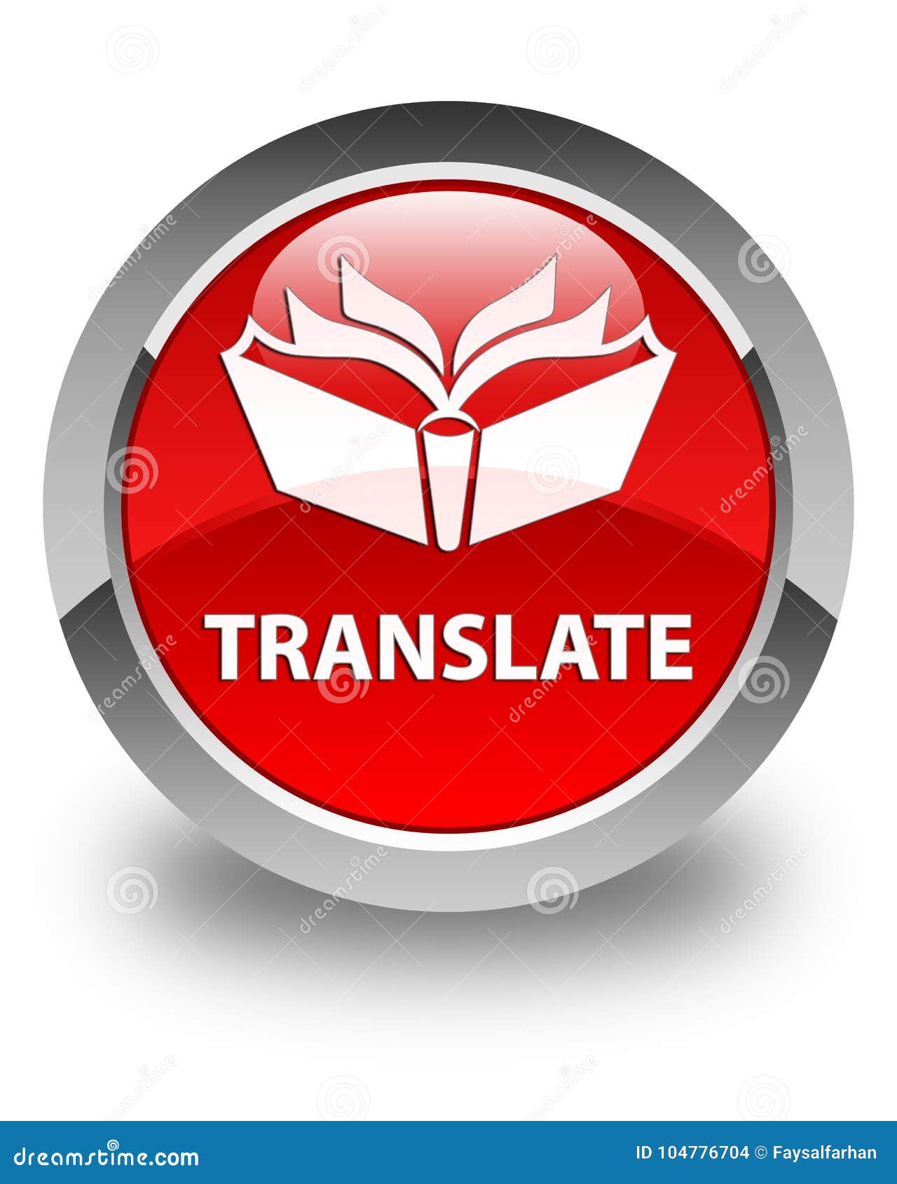Translate Glossy Red Round Button Stock Illustration - Illustration of ...