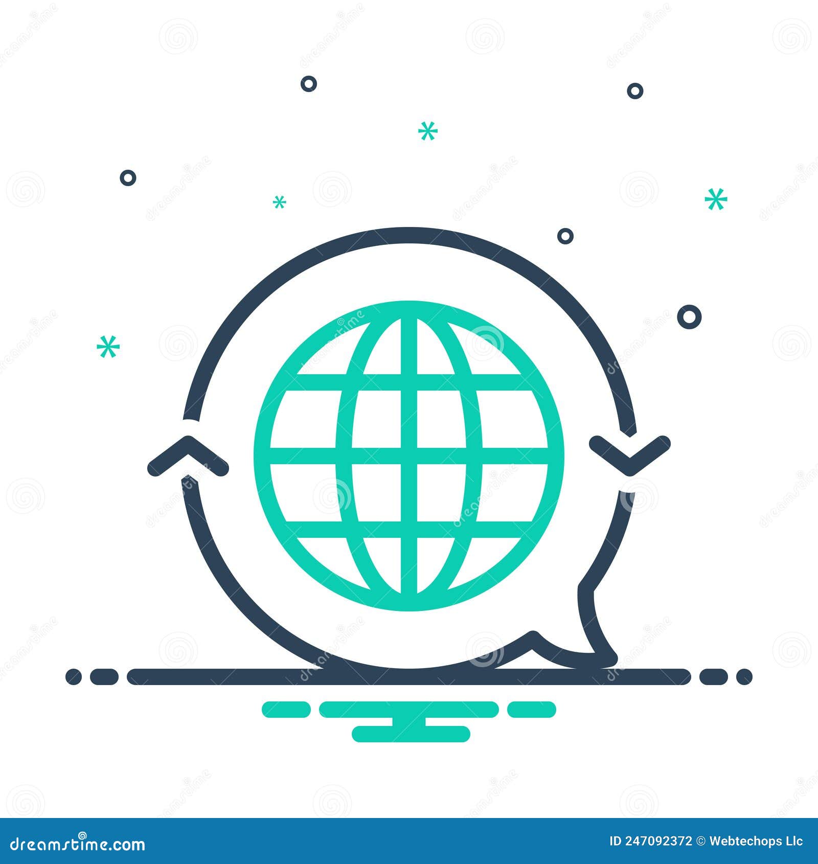 Mix Icon for Translate, Globe and International Stock Vector ...