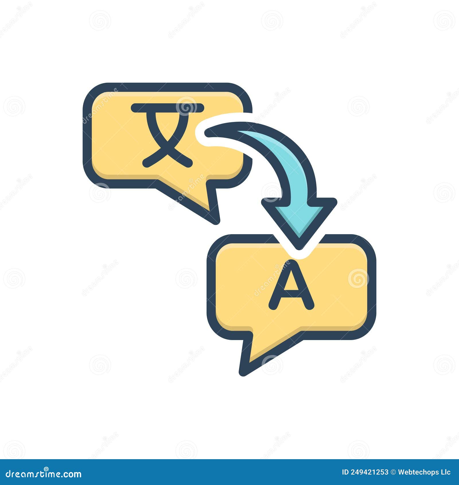 Color Illustration Icon for Translate, Render and Retranslate Stock ...