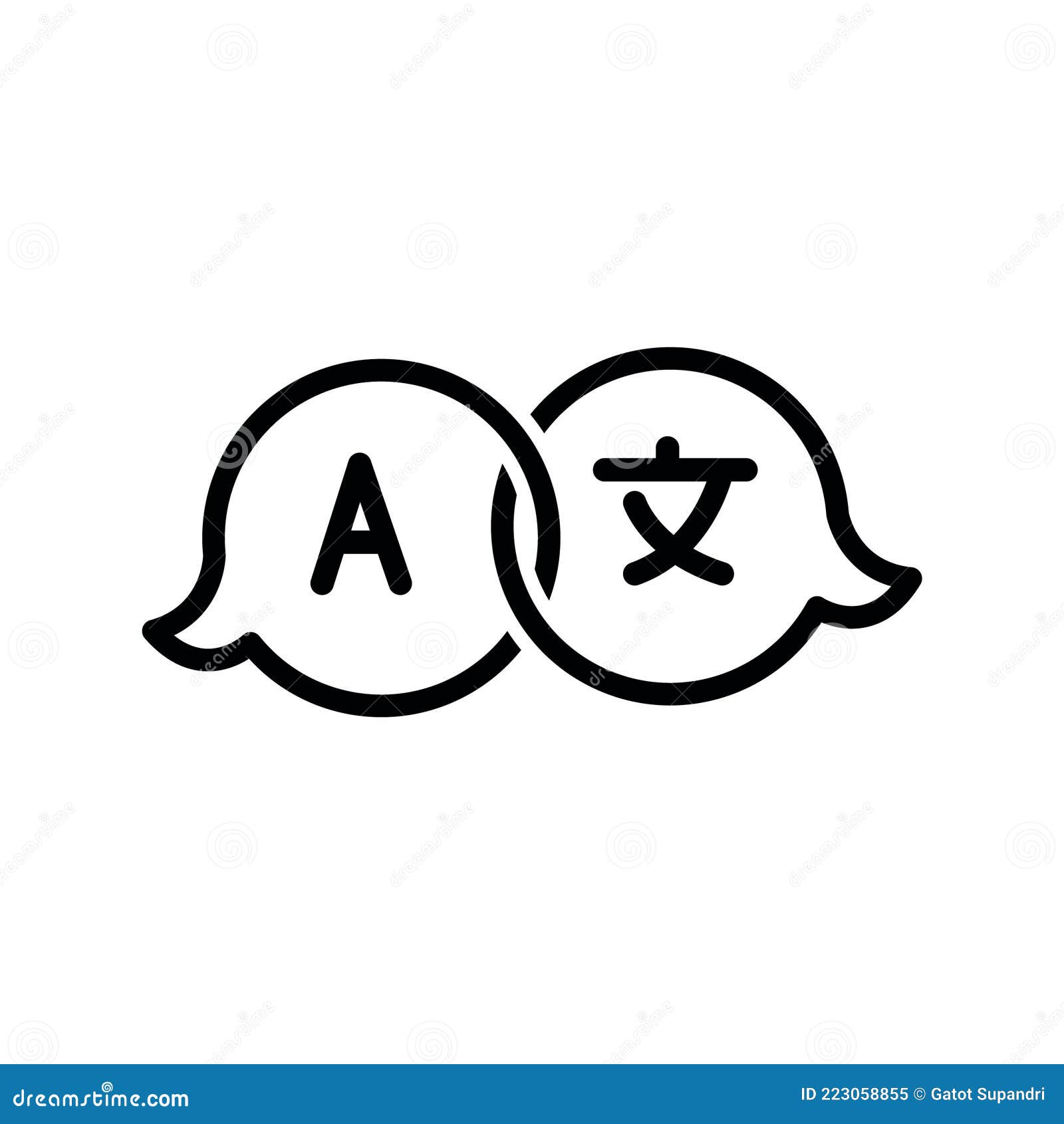 Translate Icon Vector Logo Design Template Stock Vector - Illustration ...