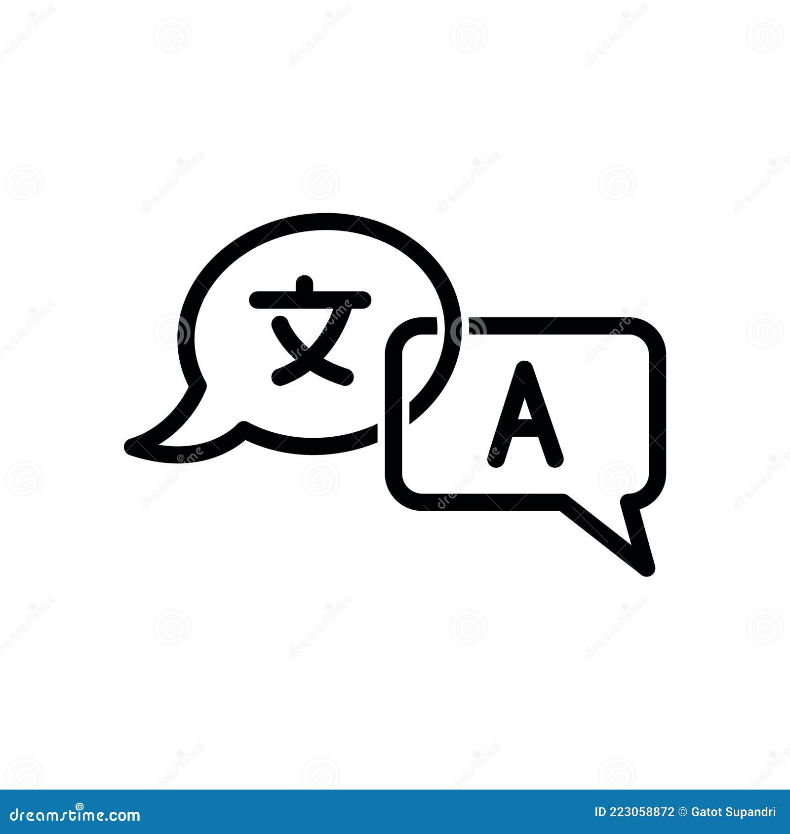 Translate Icon Vector Logo Design Template Stock Vector - Illustration ...