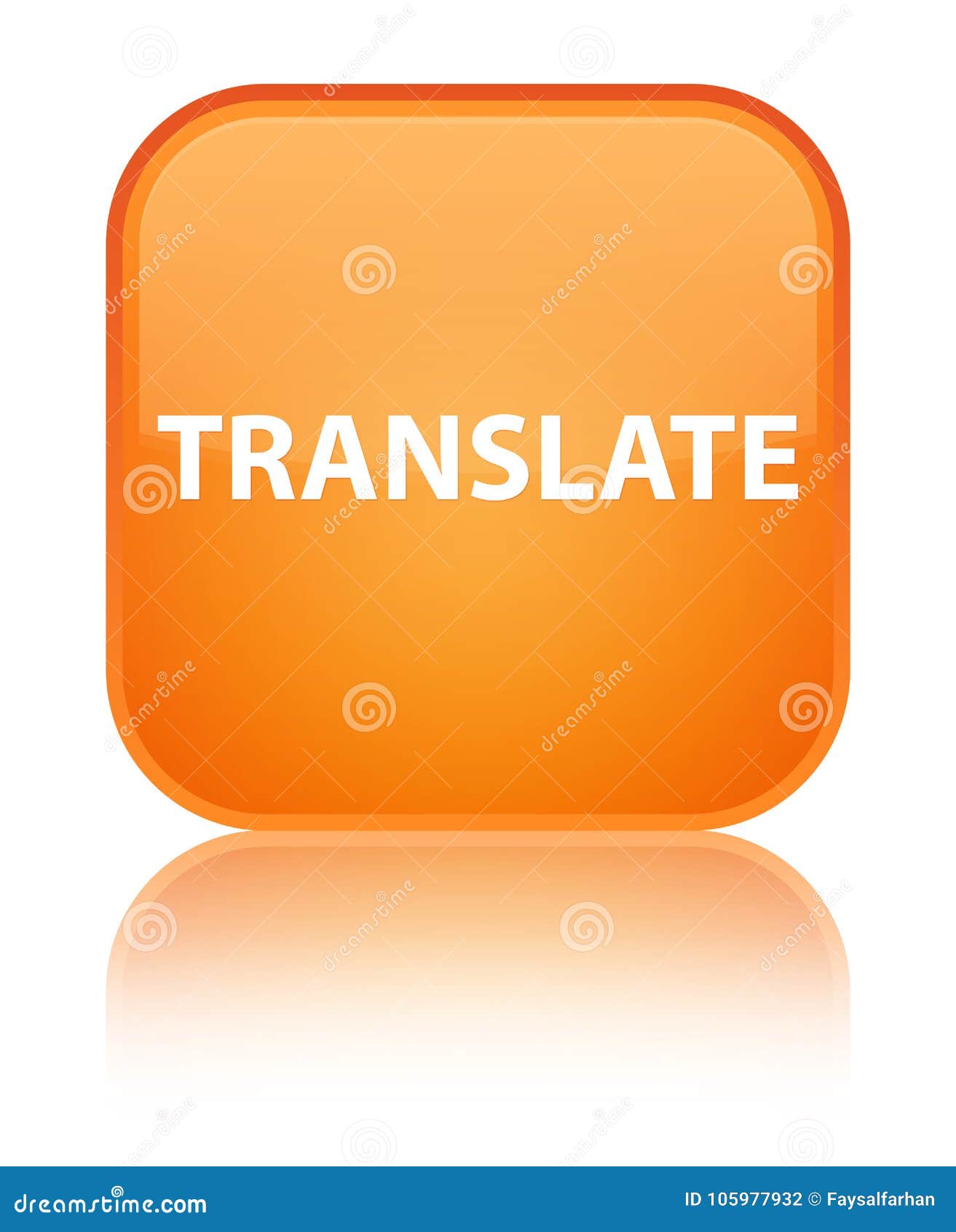 Translate Special Orange Square Button Stock Illustration ...