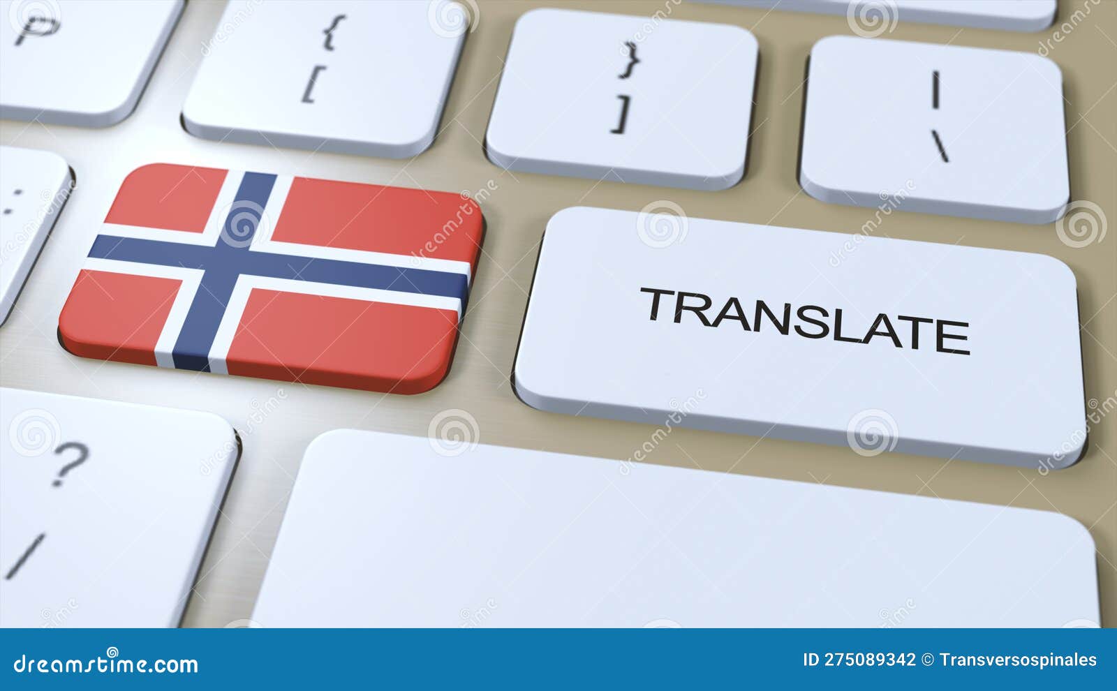Translate Norwegian Language Concept. Translation of Word. Button with ...