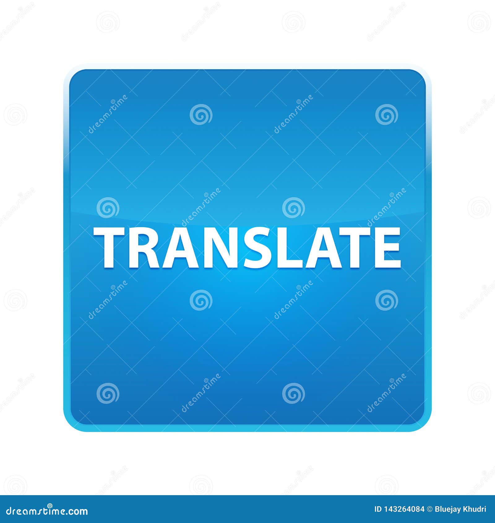 Translate Shiny Blue Square Button Stock Illustration - Illustration of ...