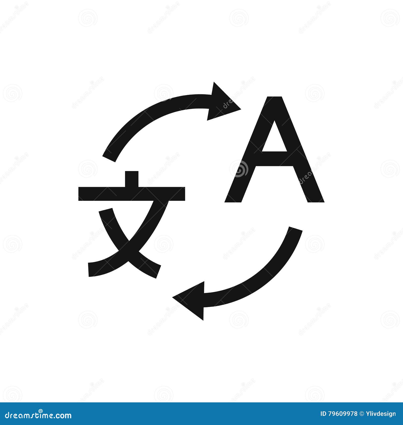 Translating Icon, Simple Style Stock Vector - Illustration of ...