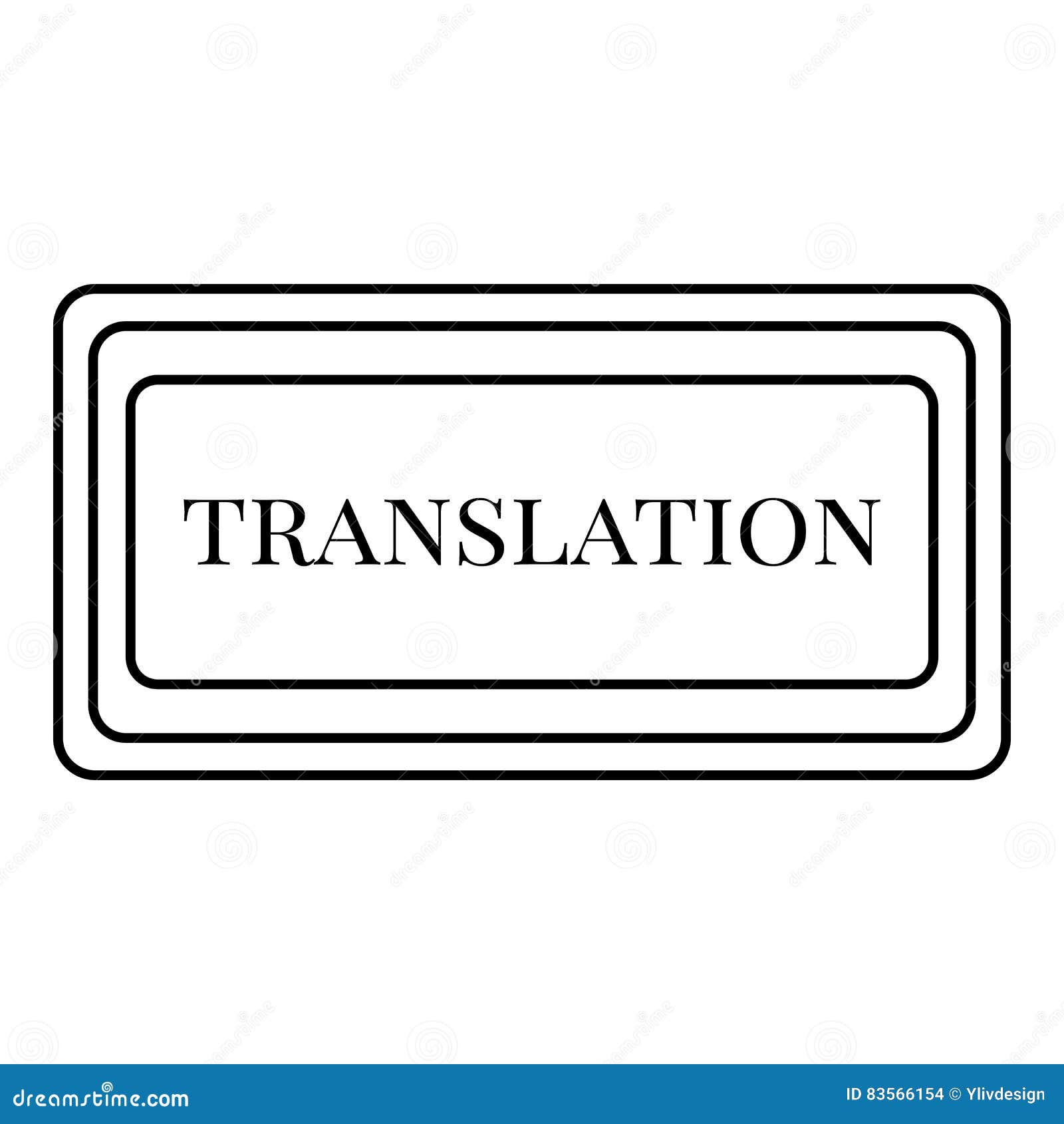 Translation Web Button Blue Icon Cartoon Vector | CartoonDealer.com ...