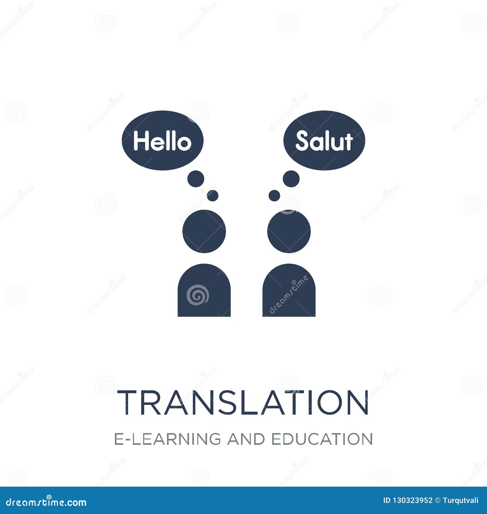 Translation Icon. Trendy Flat Vector Translation Icon on White B Stock ...