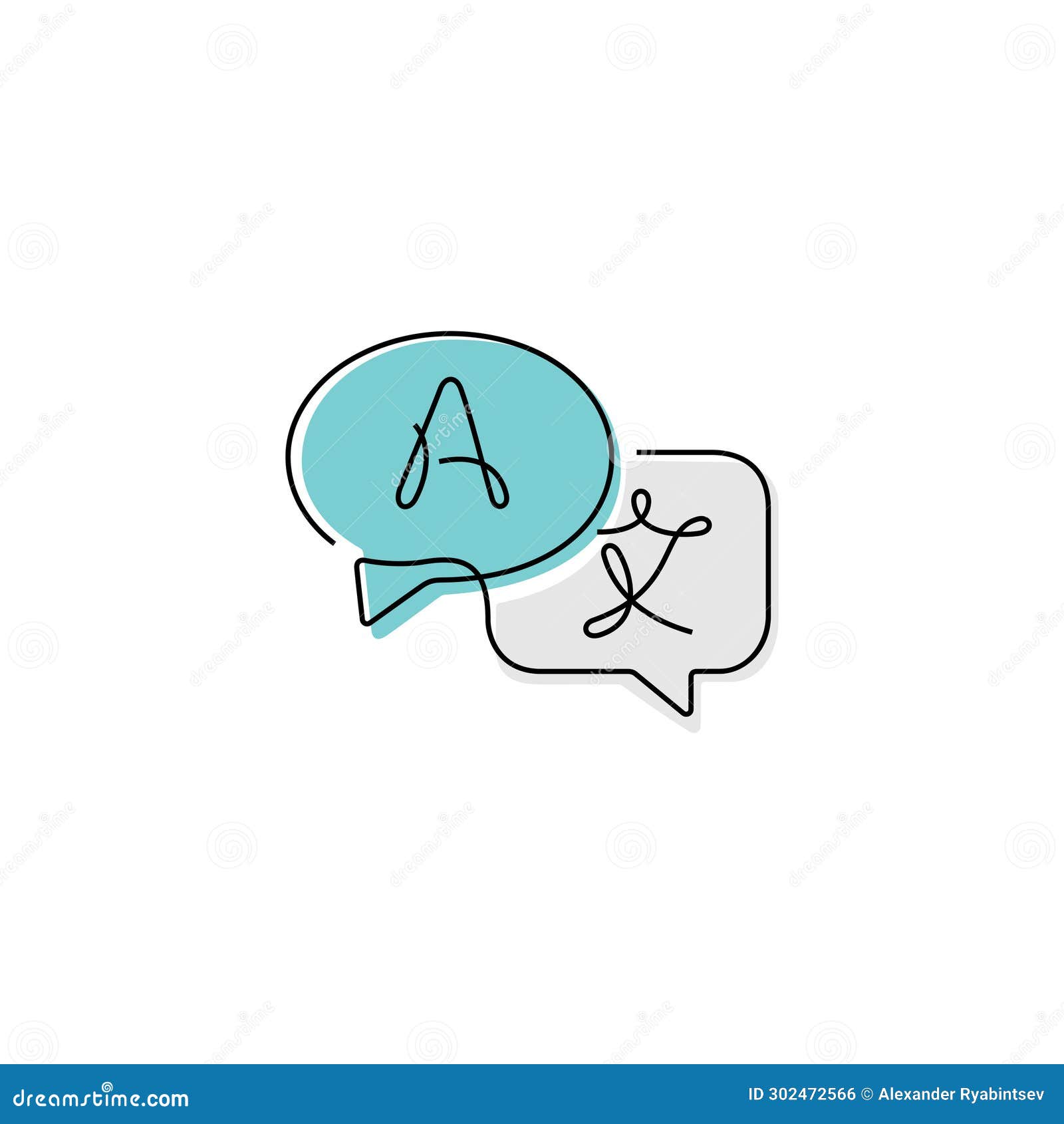 Translation Language Icon Vector Sign Vector Graphic Illustration Set ...