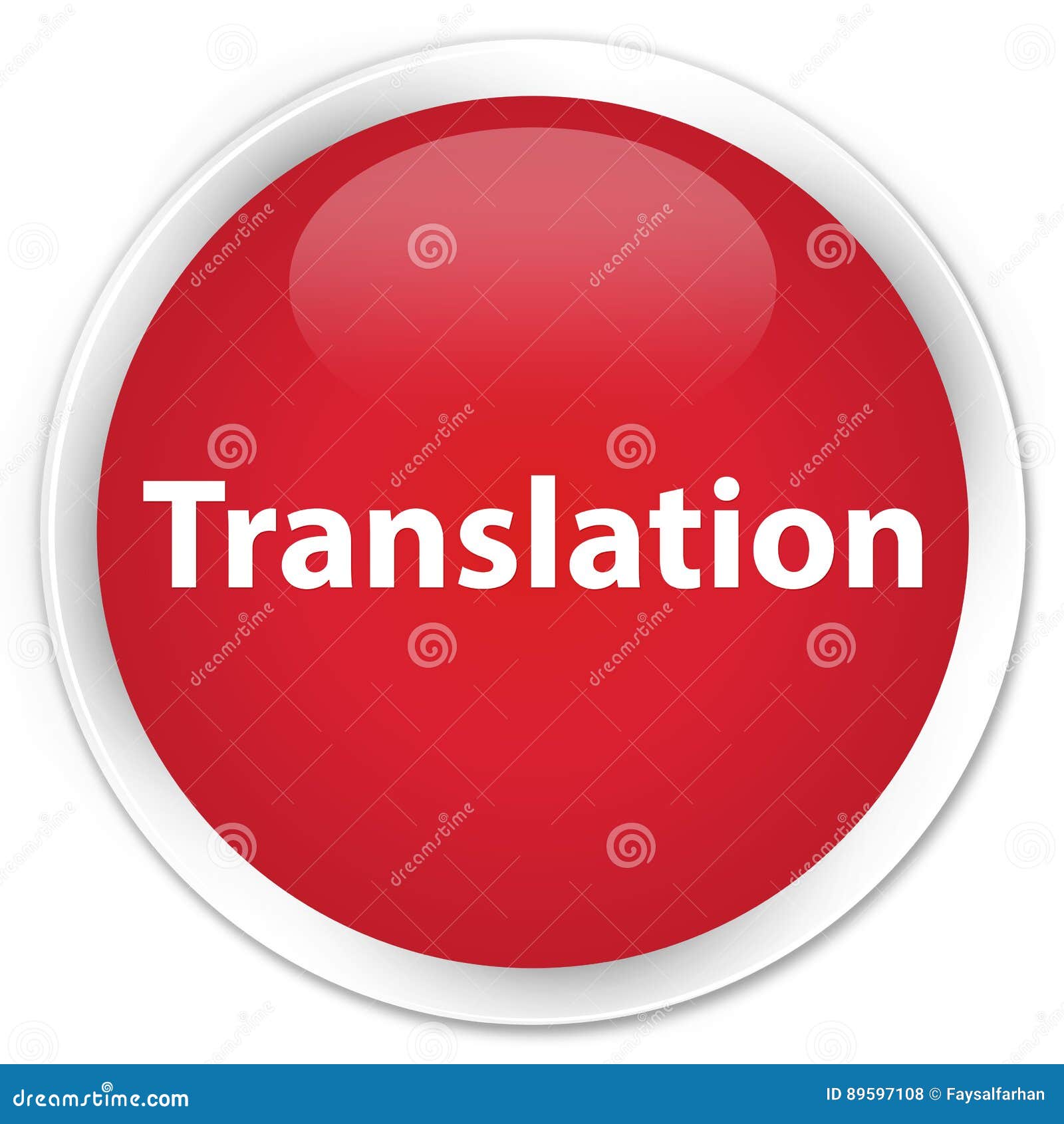 Translation Premium Red Round Button Stock Illustration - Illustration ...
