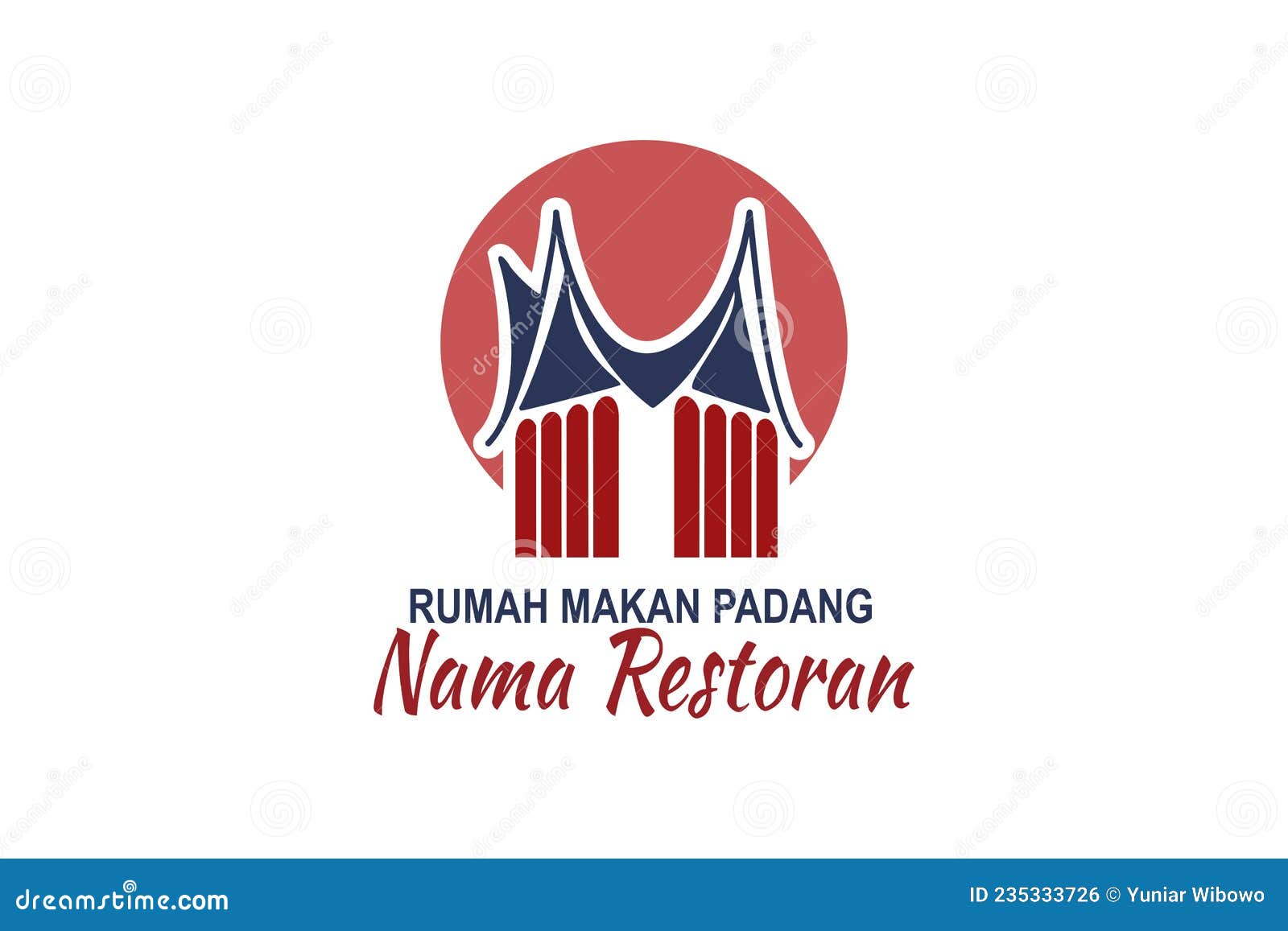 Translation: Restaurant Name, Padang Cuisine. Vector Logo ...