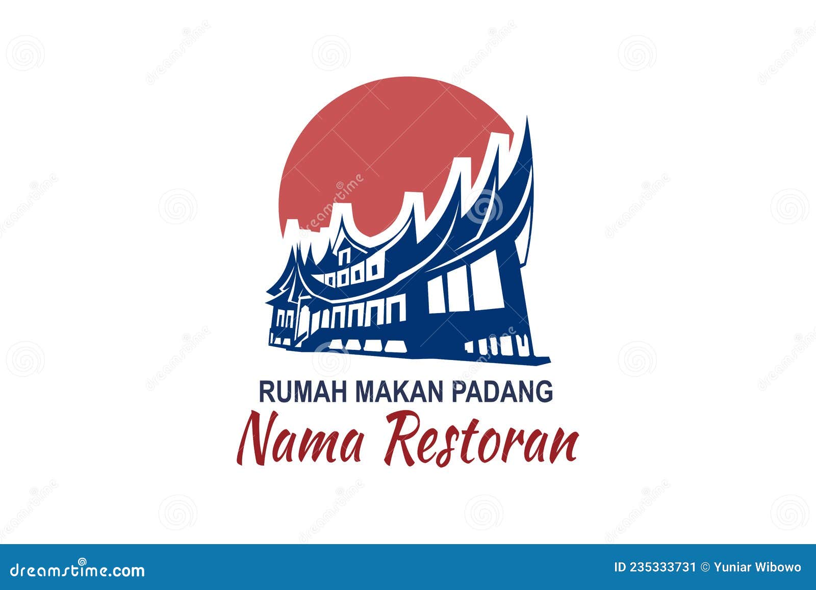 Translation: Restaurant Name, Padang Cuisine. Vector Logo Stock Vector ...