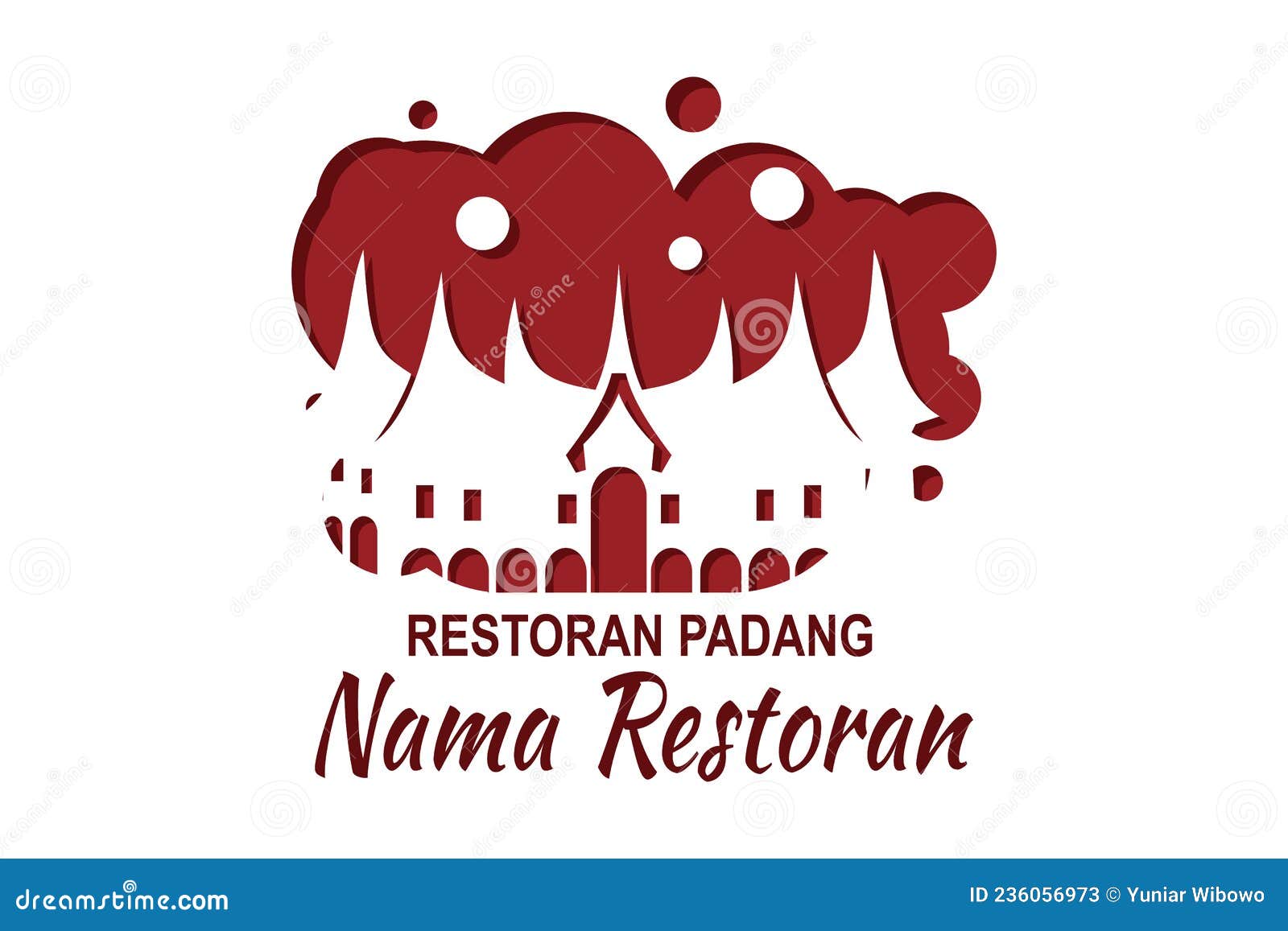 Translation: Restaurant Name, Padang Cuisine. Vector Logo ...