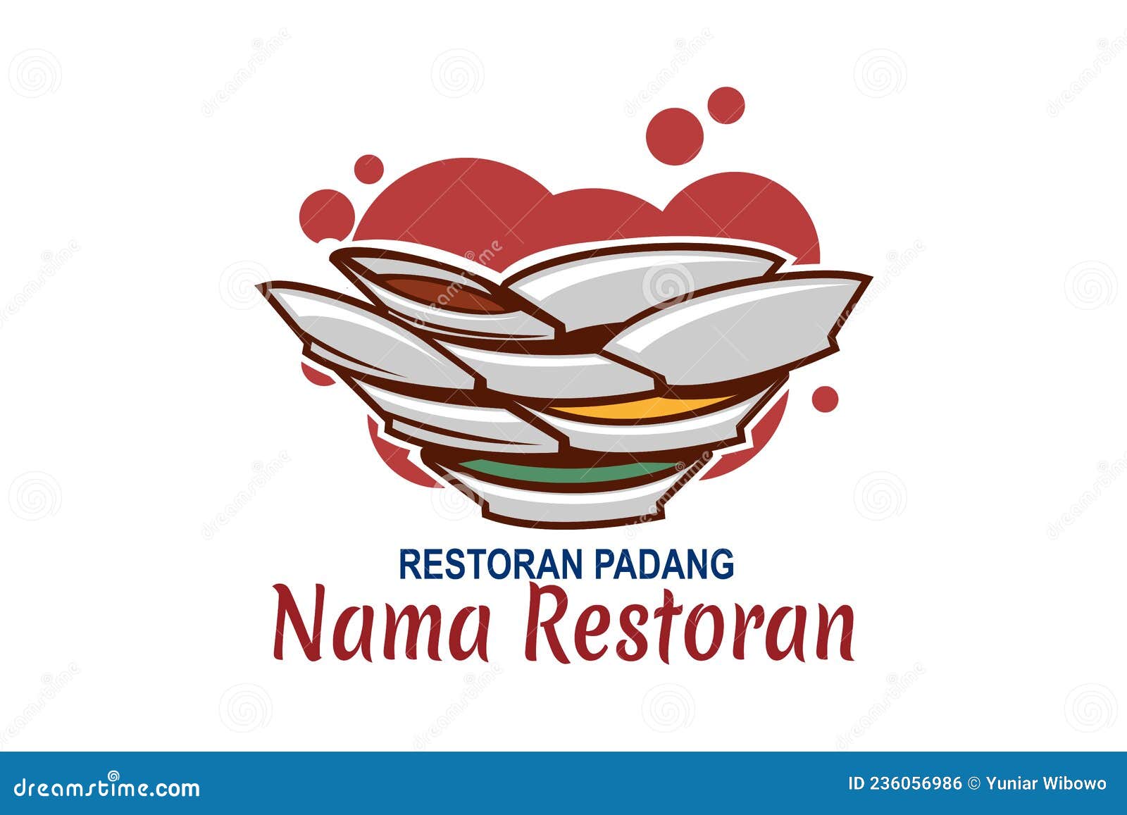 Translation: Restaurant Name, Padang Cuisine. Vector Logo Stock Vector ...