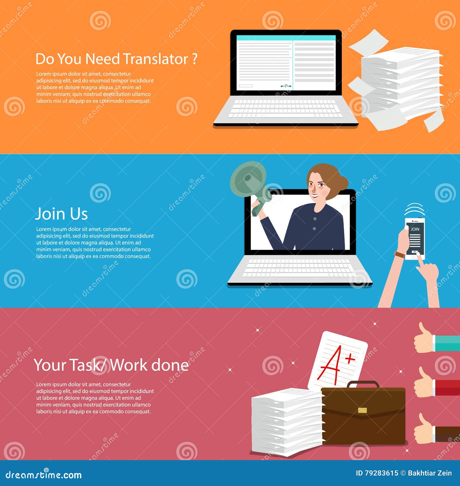 Translation Services Order and Get Good Result Banner Set Stock Vector ... Translation Services Order and Get Good Result Banner Set Stock Vector ...