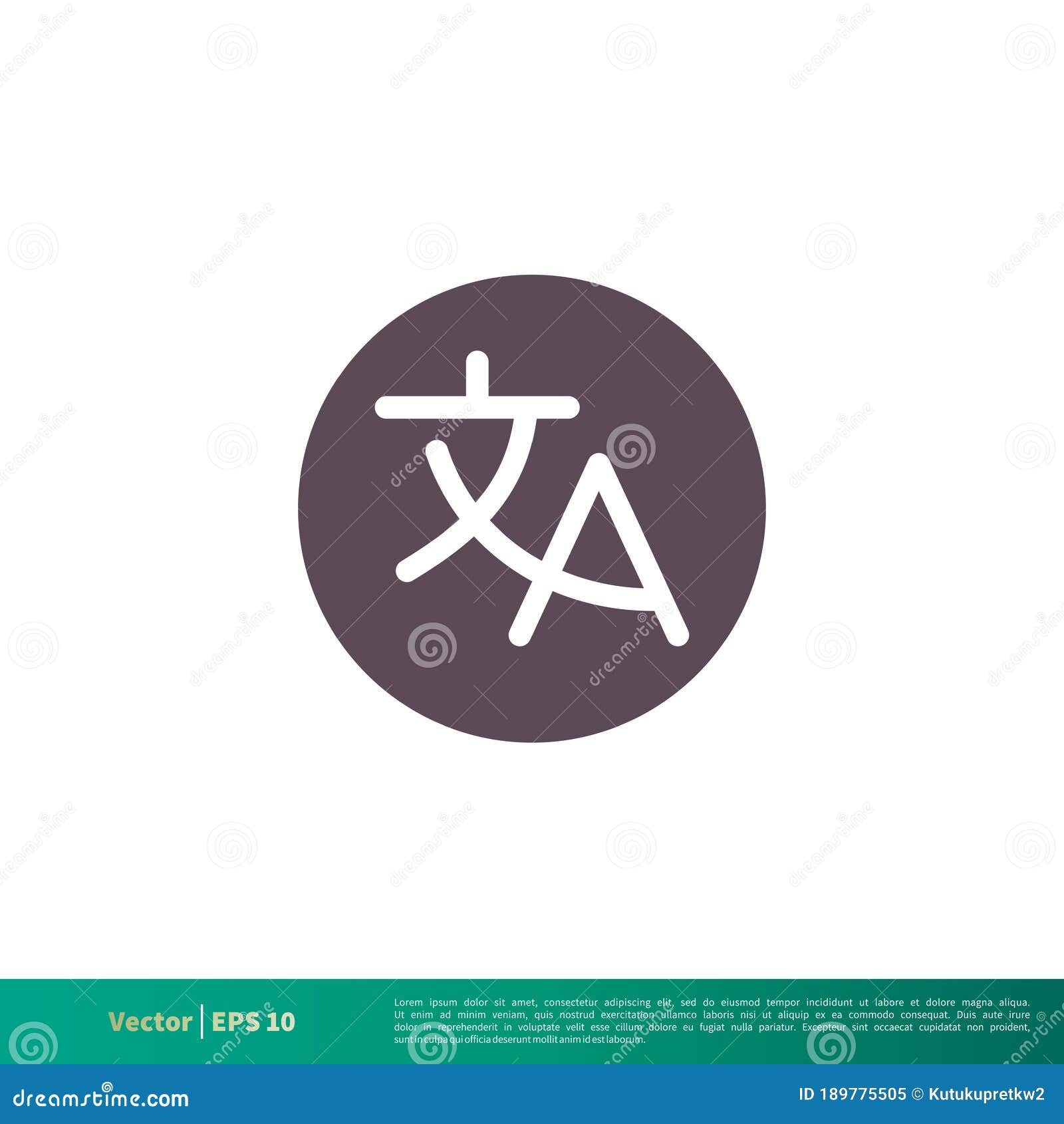 Translation, Translator Icon Vector Logo Template Illustration Design ...