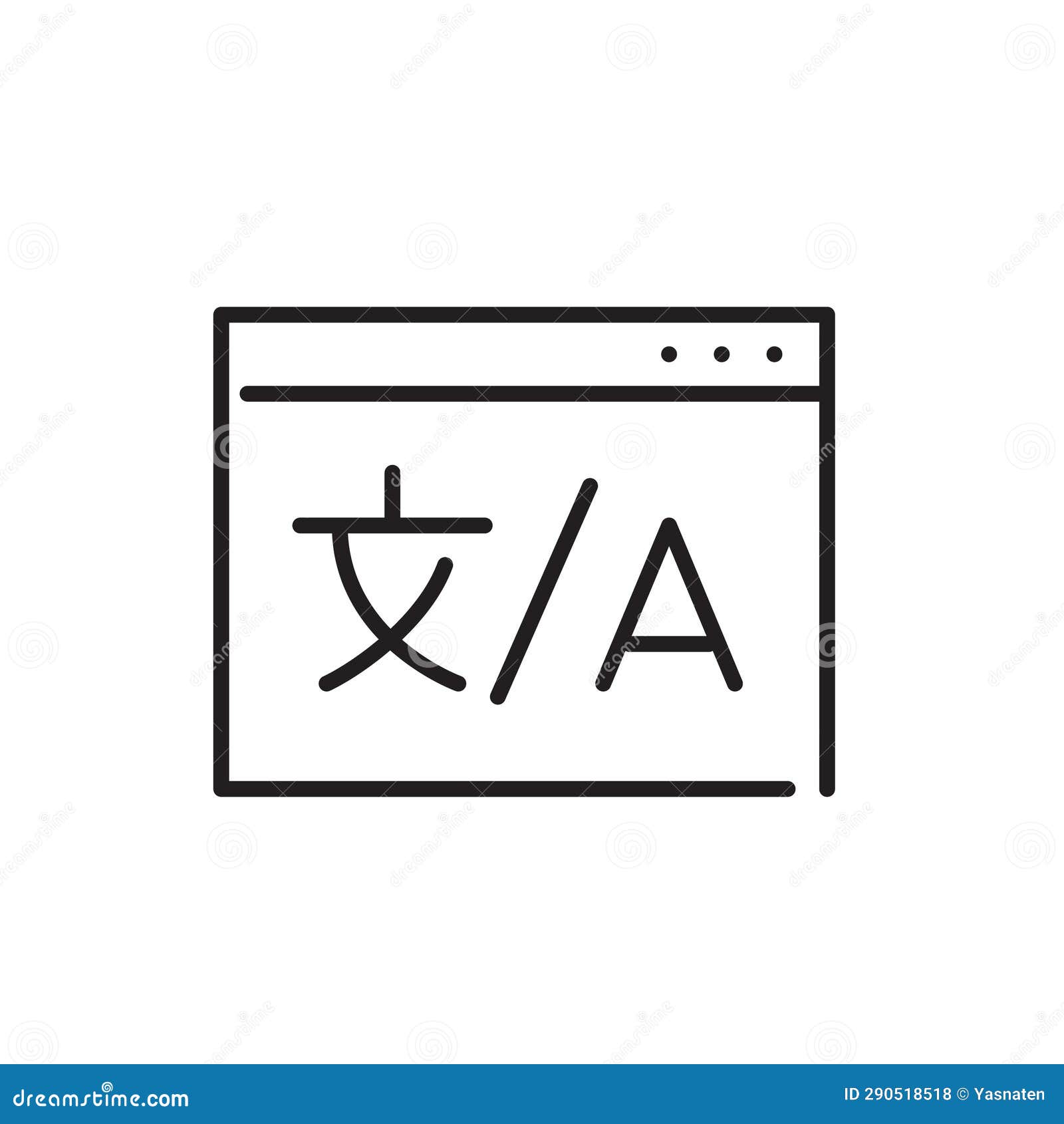 Translation Website. Pixel Perfect, Editable Stroke Stock Illustration ...