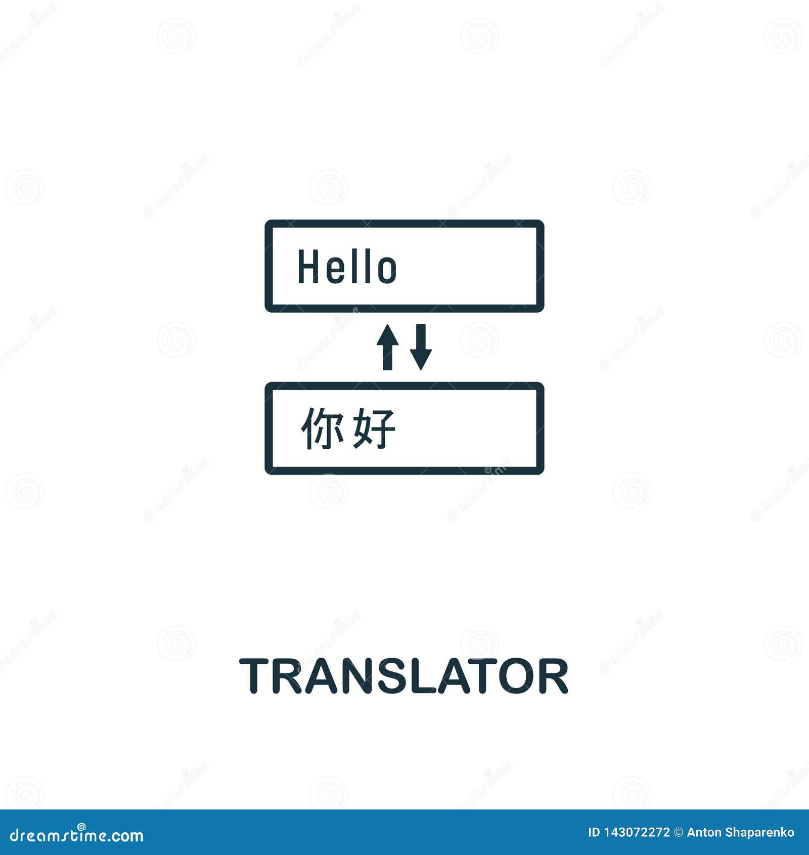 Translator Icon. Creative Element Design from Tourism Icons Collection ...