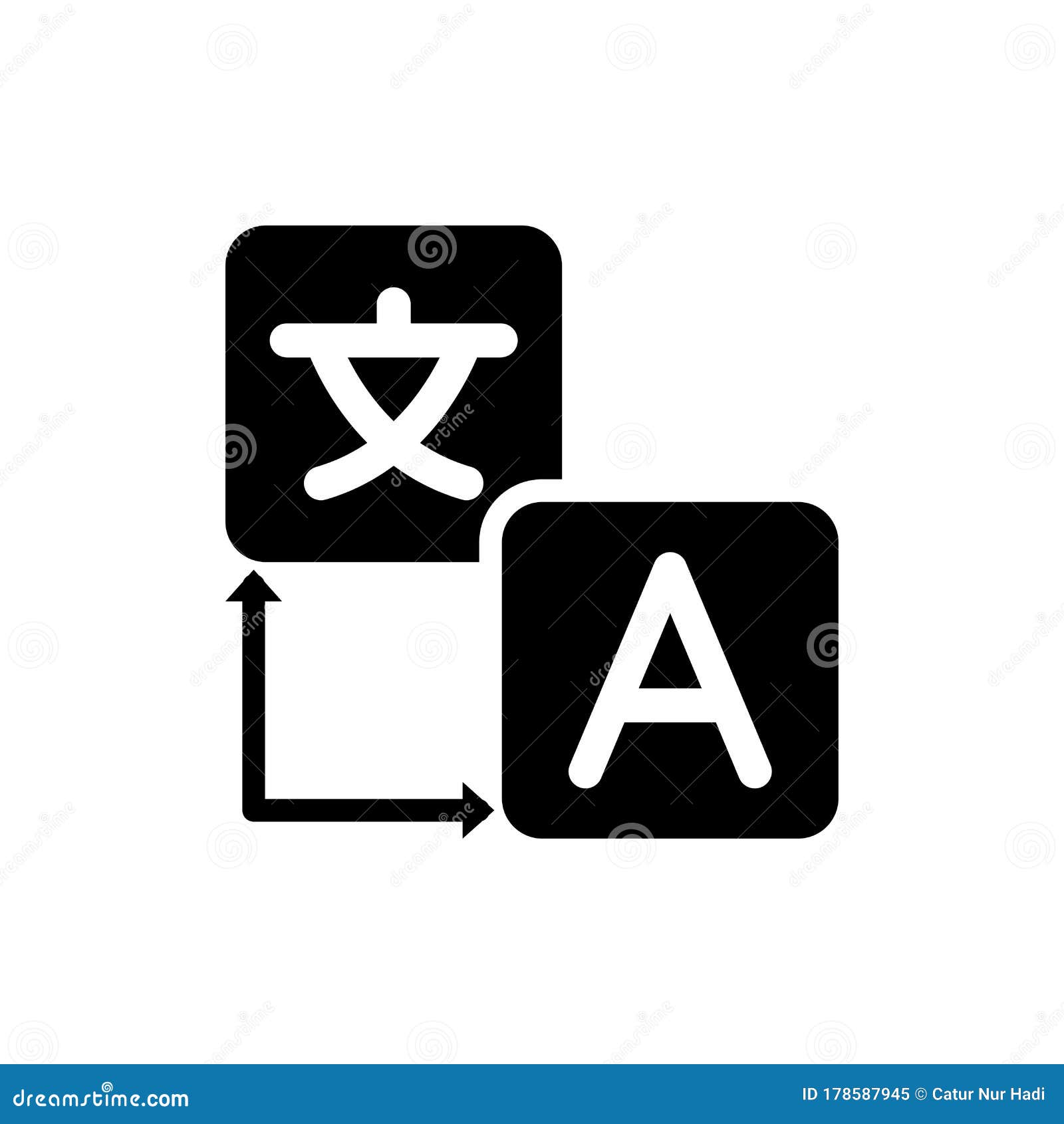 Translator Icon Flat Vector Template Design Trendy Stock Vector ...