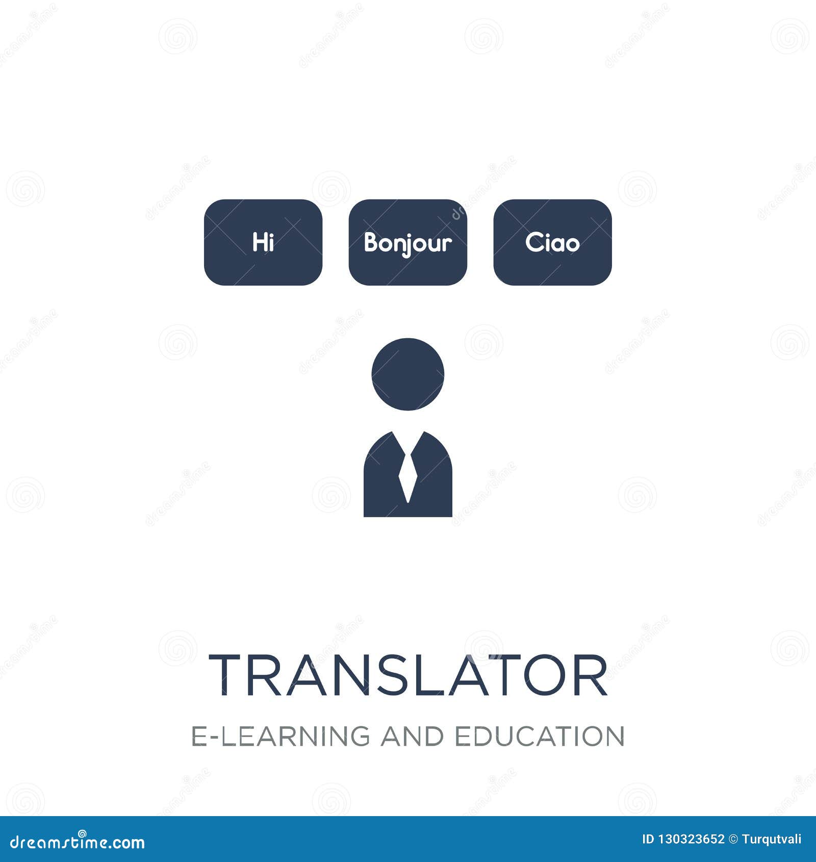Translator Icon. Trendy Flat Vector Translator Icon on White Background ...
