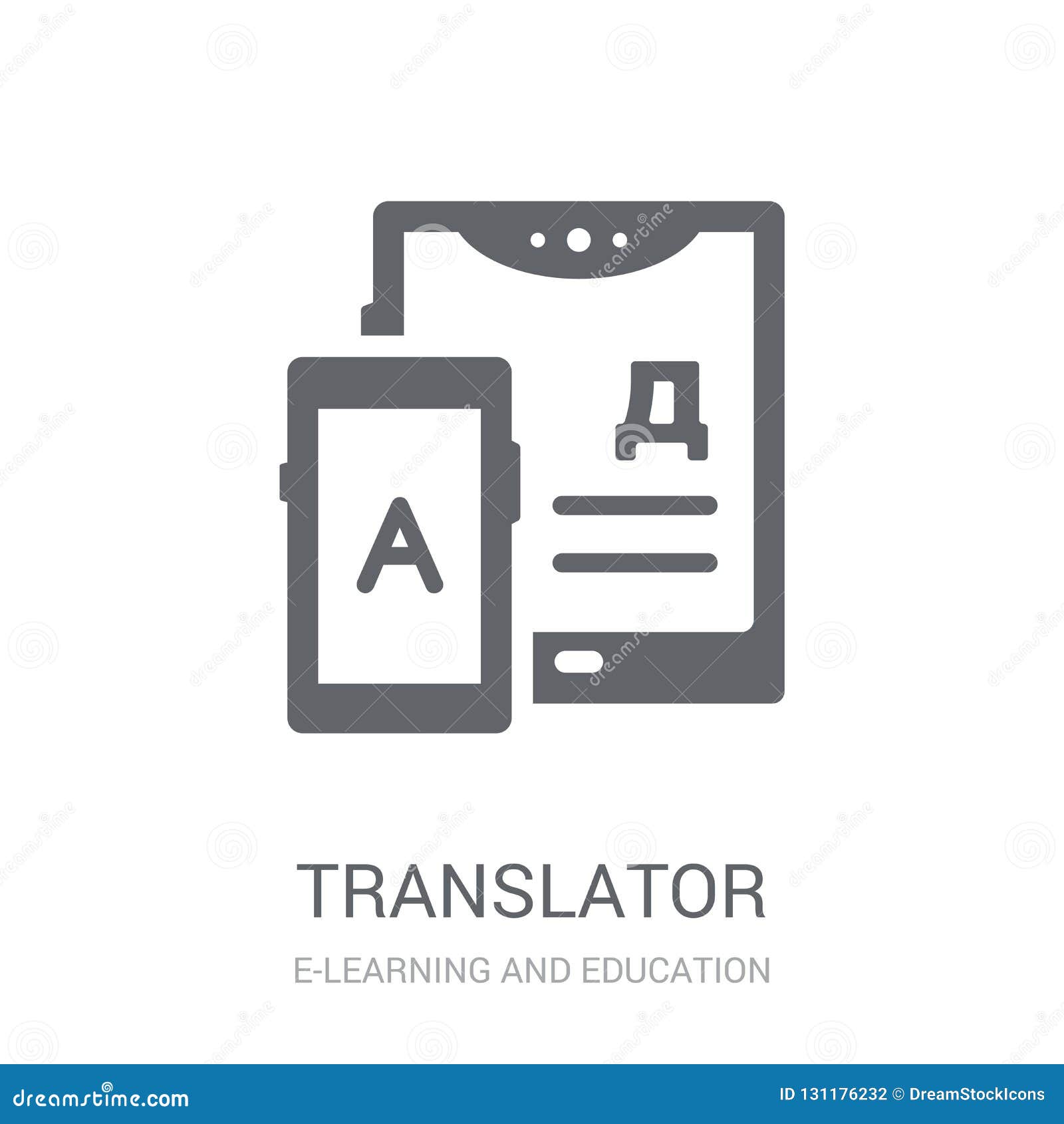 Translator Icon. Trendy Translator Logo Concept on White Background ...