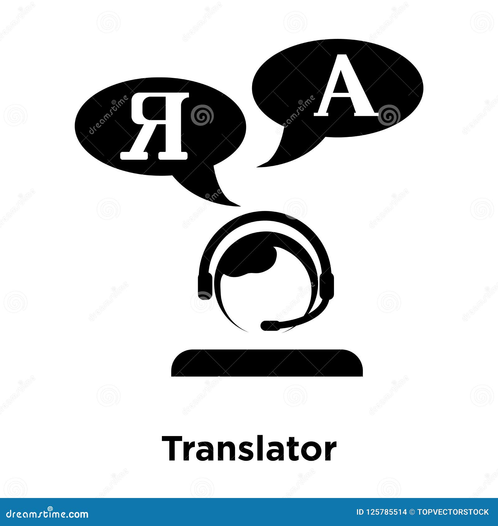 Translator Icon Vector Isolated On White Background, Logo Concept Of ...