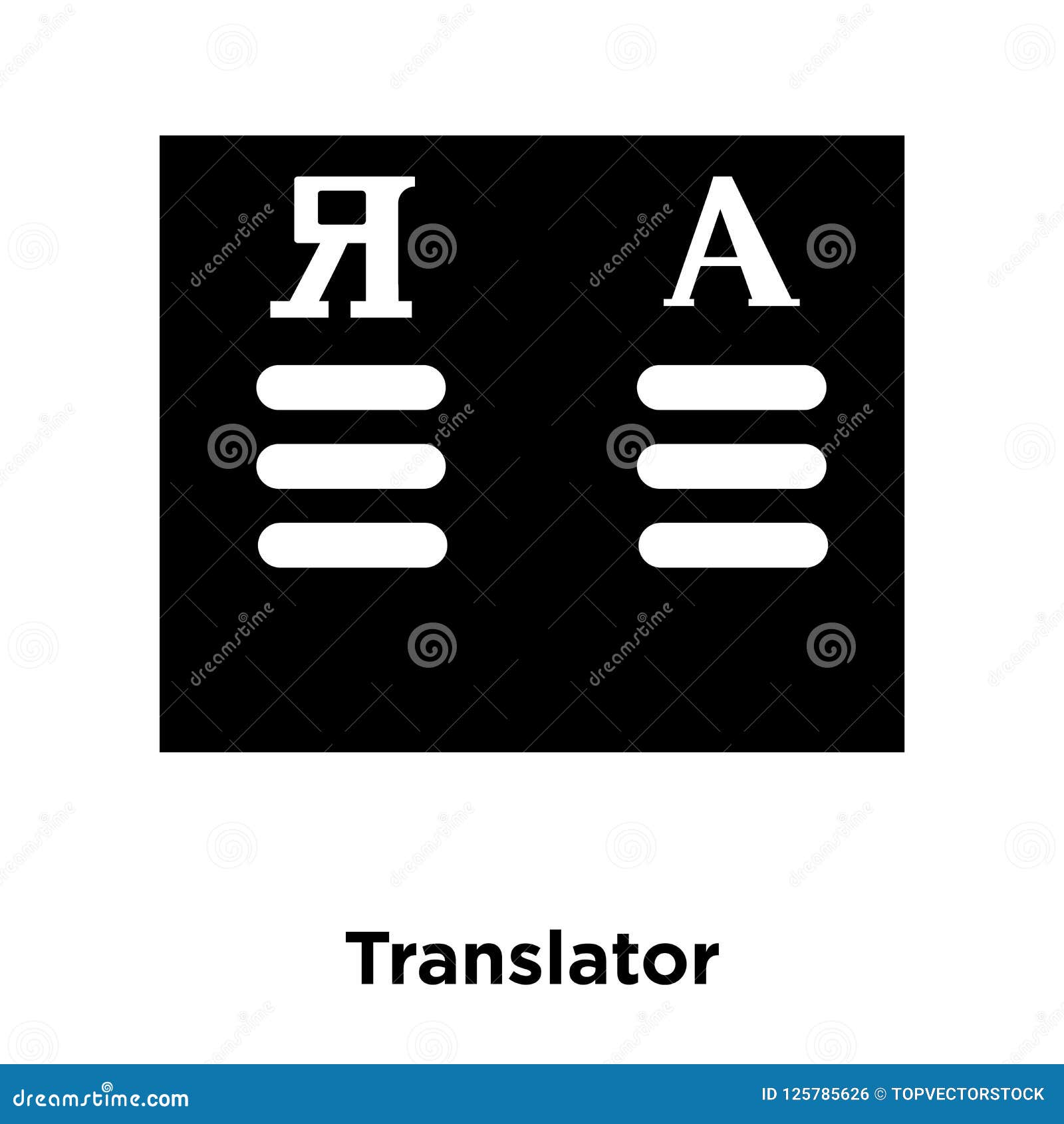 Translator Icon Vector Isolated on White Background, Logo Concept of ...