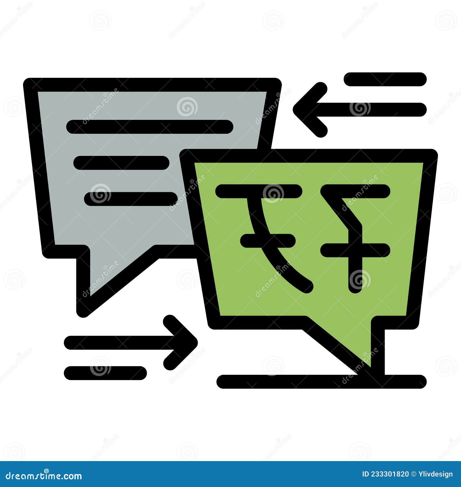 Translator Interpreter Woman Icon, Cartoon Style Vector Illustration ...