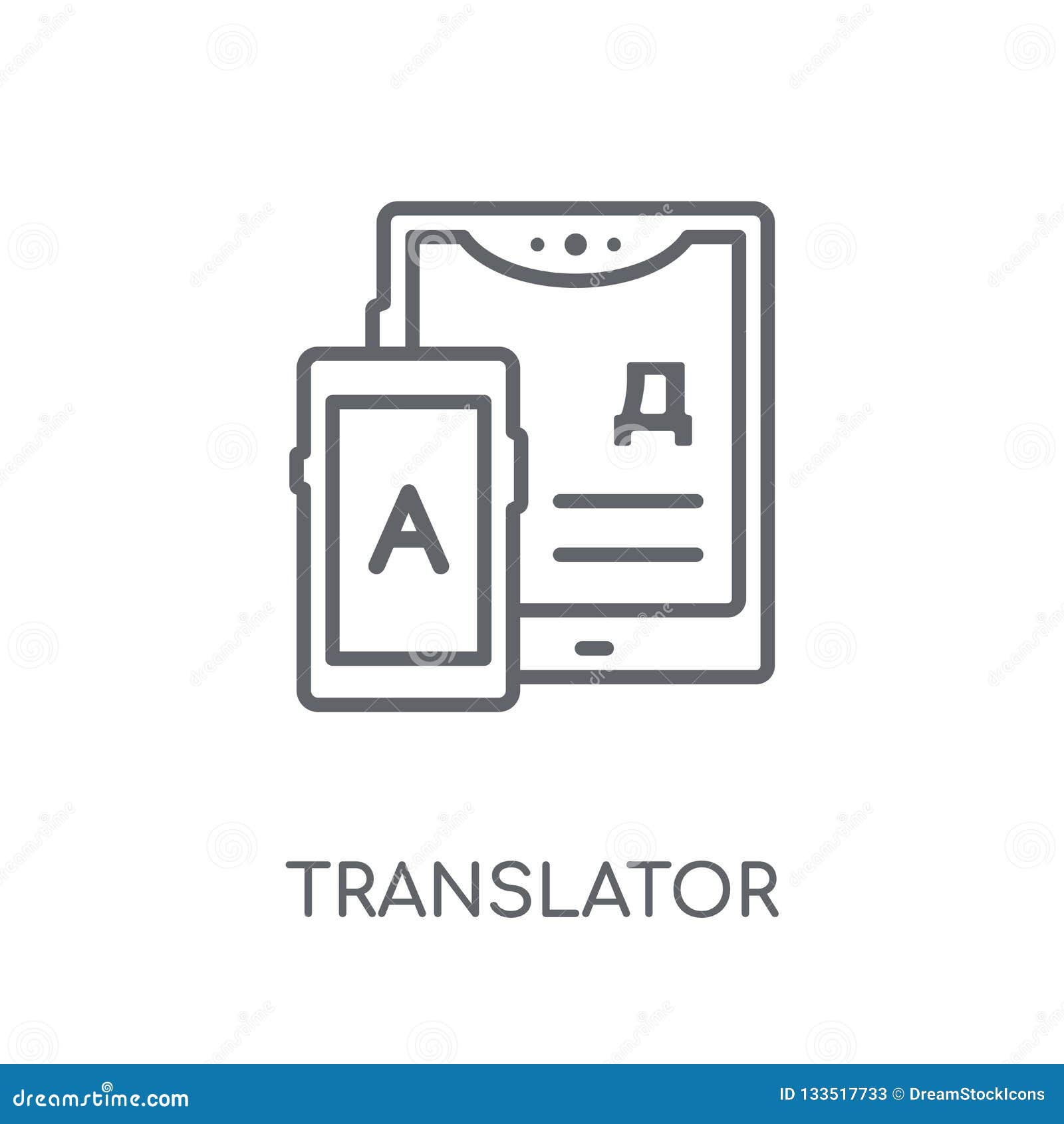 Translator Linear Icon. Modern Outline Translator Logo Concept O Stock ...
