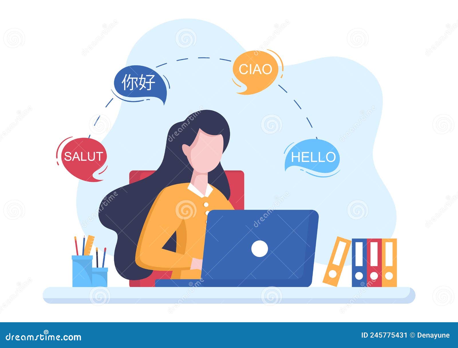 Multilingual Hello Kids. Different Cultures Communication, Children ...