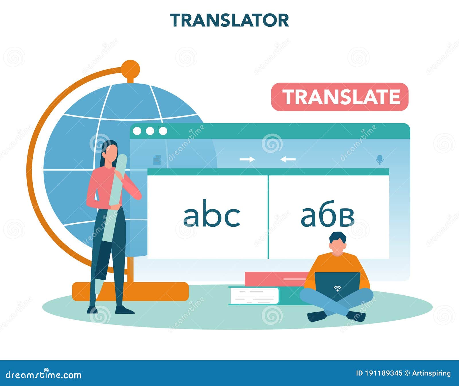Polyglot. Vector Illustration In Flat Style | CartoonDealer.com #127587787