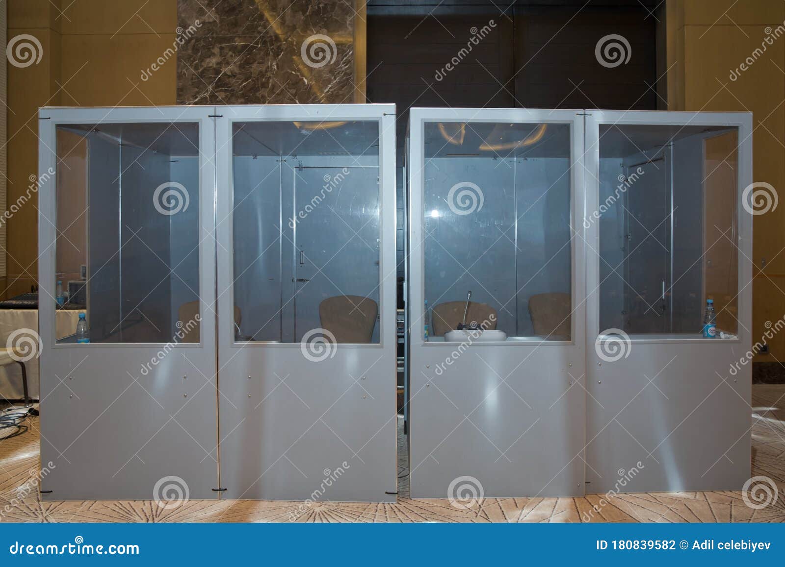 Translator Room . Translators Cubicle . Interpreting - Microphone And ...