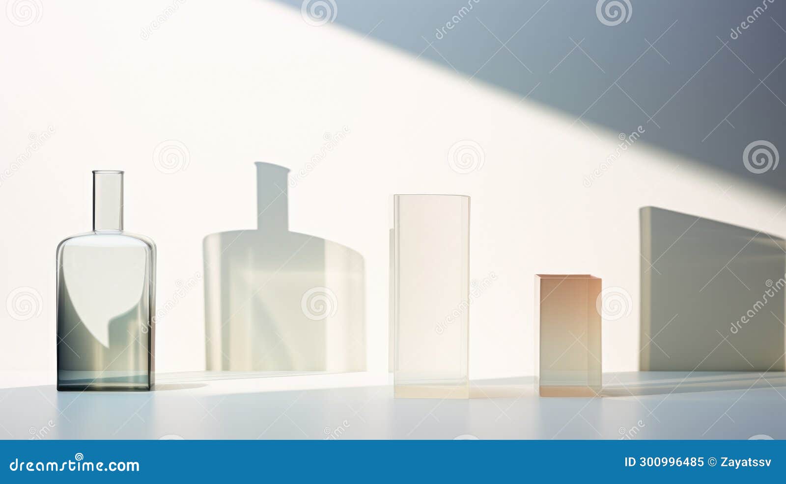 Translucency, Transparency and Lighting Concept. Simple Geometric ...