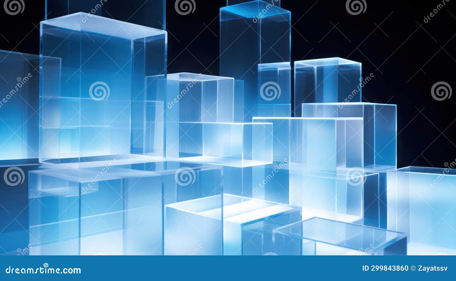 Translucency, Transparency and Lighting Concept. Simple Geometric ...