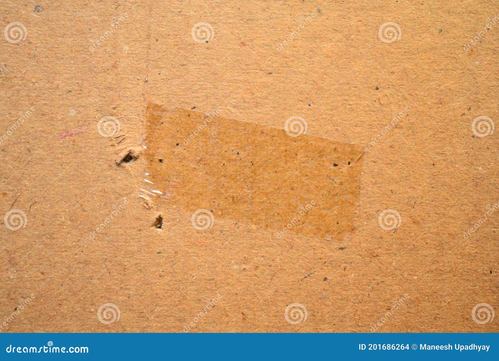 Tape on cardboard box stock photo. Image of taped, corrugated - 201686264